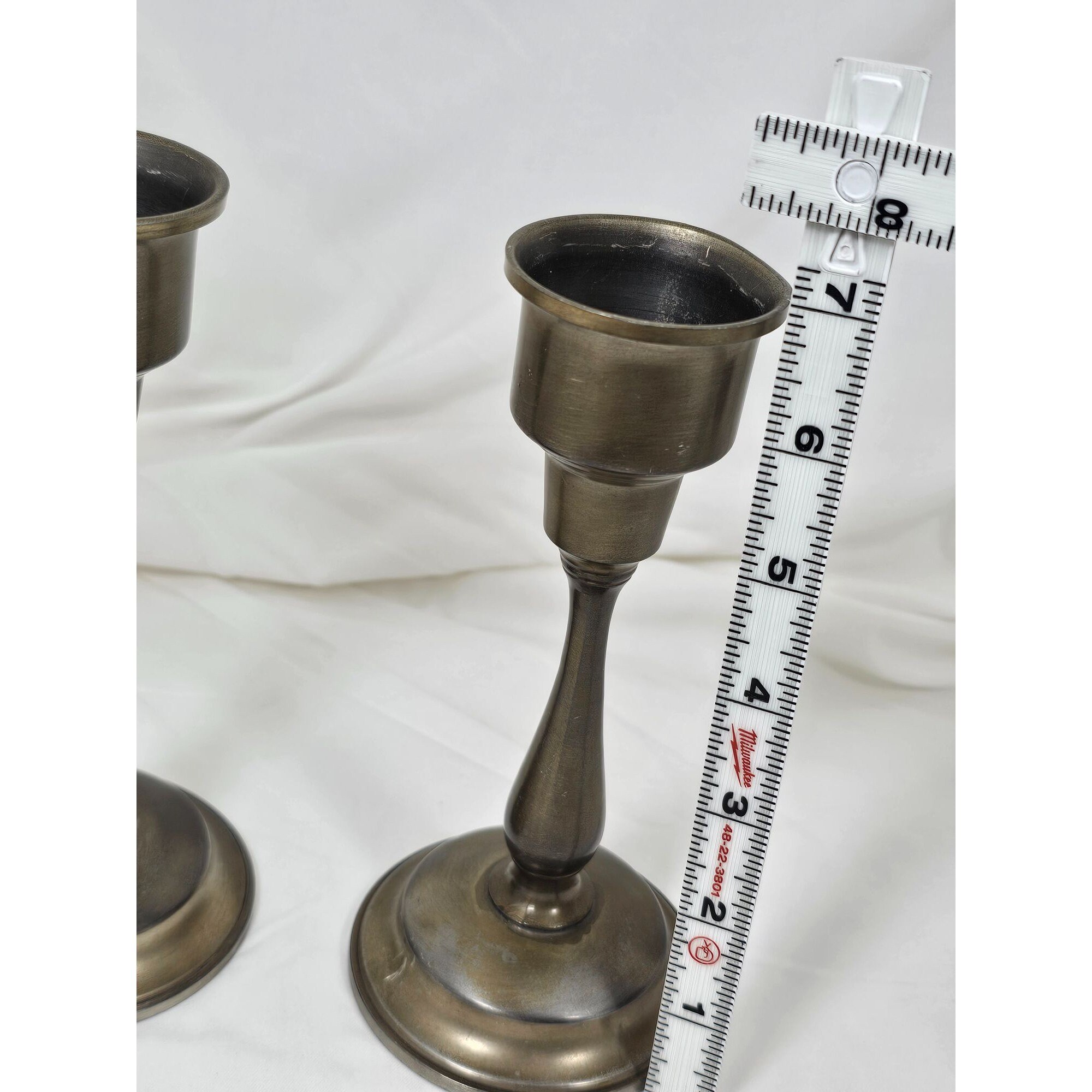 Vintage Pair of Silver Candle Sticks - Etsy