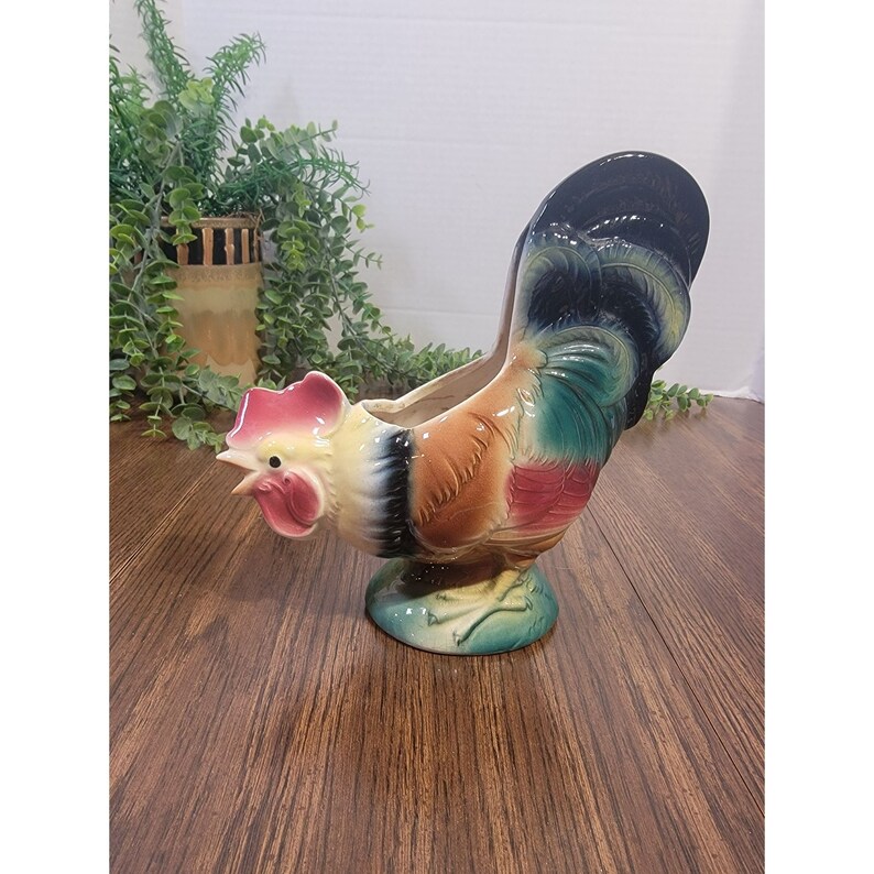 Vintage Royal Copley Ceramic Glazed Pottery Hen Rooster Planter - Etsy