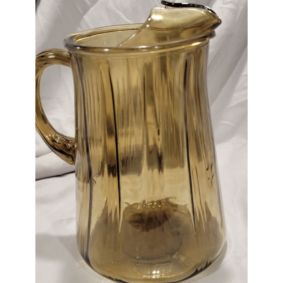 Vintage Glass Pitcher - Etsy