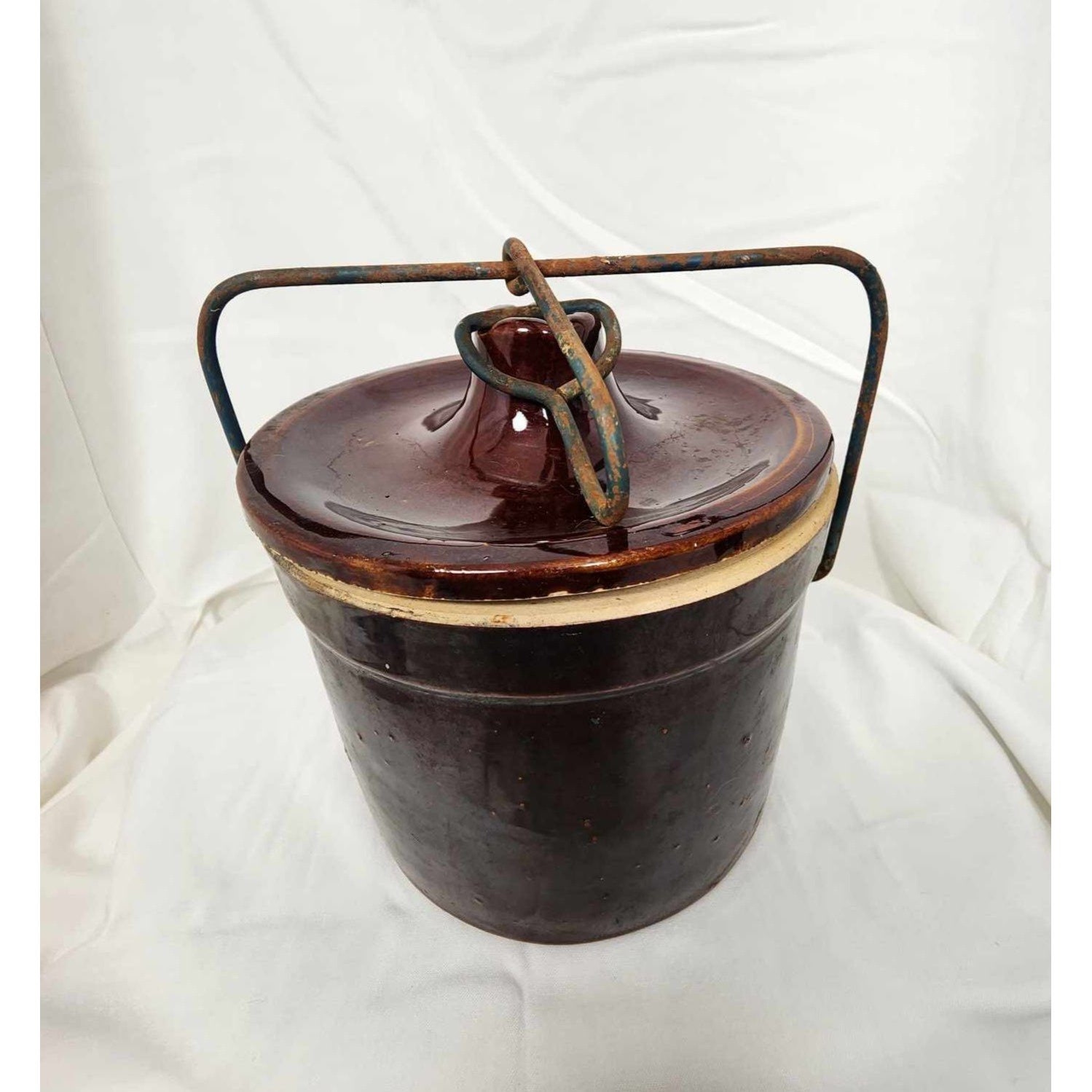 Vintage Stoneware Crock With Latching Lock-seal Lid - Etsy