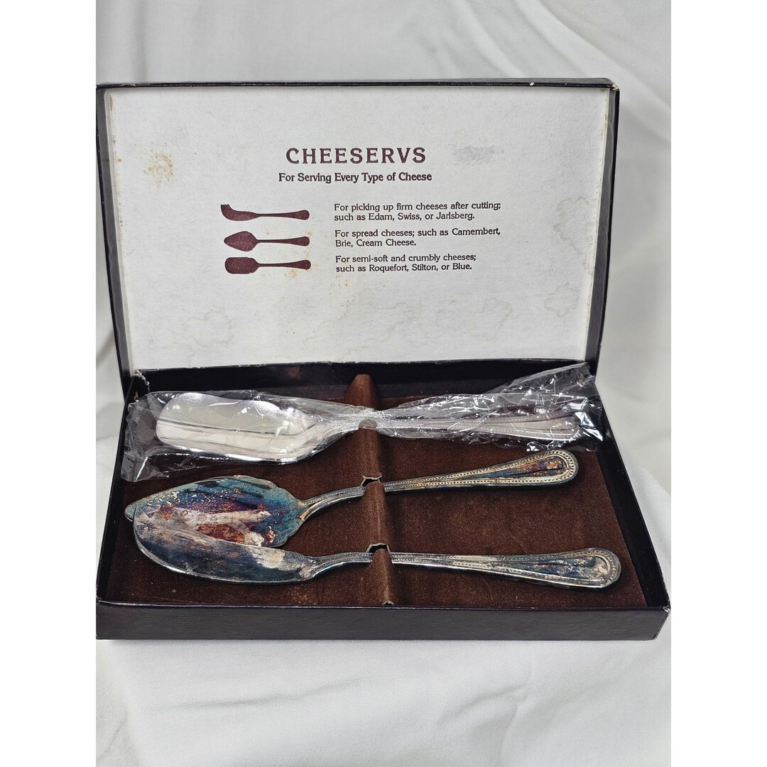 Vintage Godinger Cheeservs Set of 3 Silver Plated Cheese Serving ...