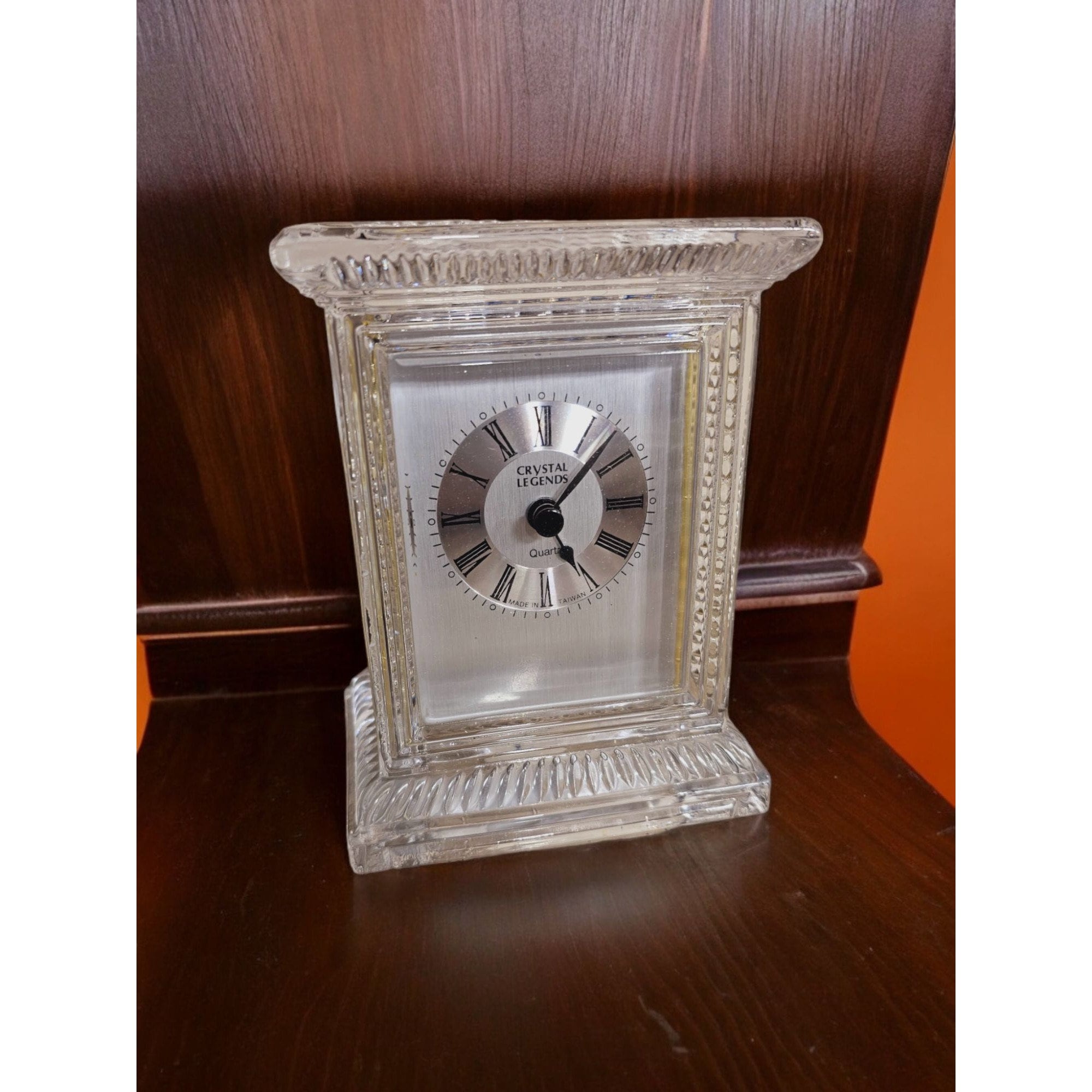 Crystal Legends by Godinger Shelf Desk Clock 24% Lead Crystal - Etsy