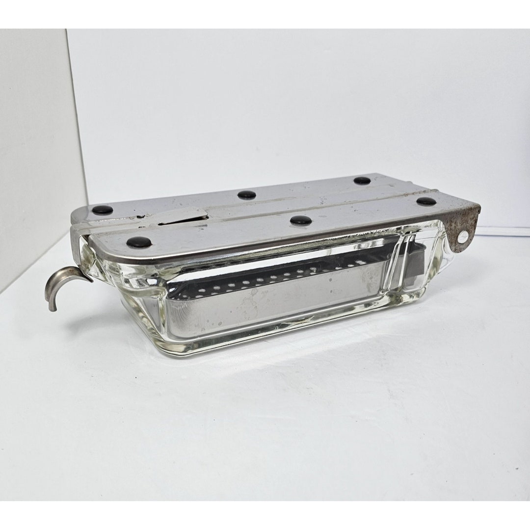 PYREX Clear Glass 1940's Trademark BP Cold Sterilization Tray Dentist ...