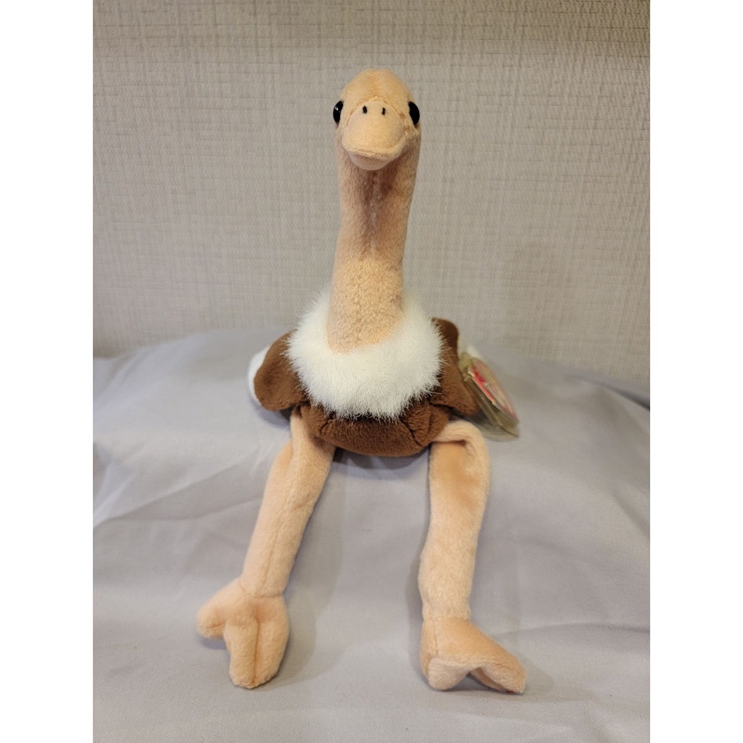Vintage, Beanie Baby, "stretch" the Ostrich. by TY Inc. DOB September ...