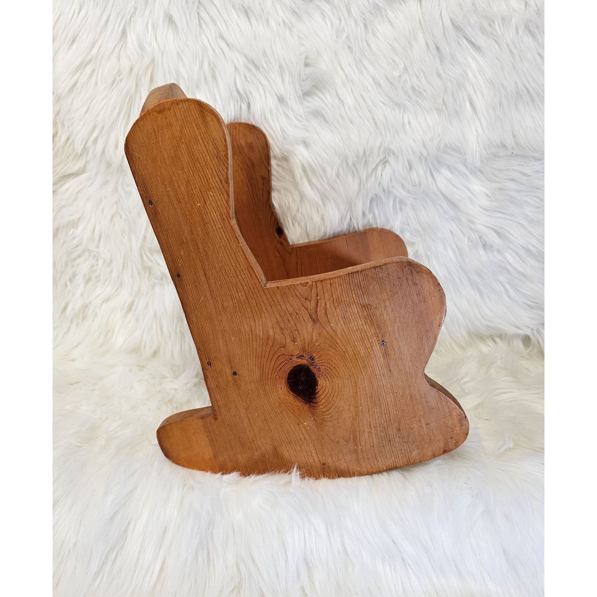 Vintage Wooden Doll Rocking Chair - Etsy