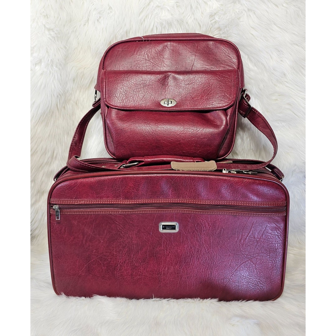 Vintage Samsonite Sentry Red Carry on and Suitcase Set - Etsy
