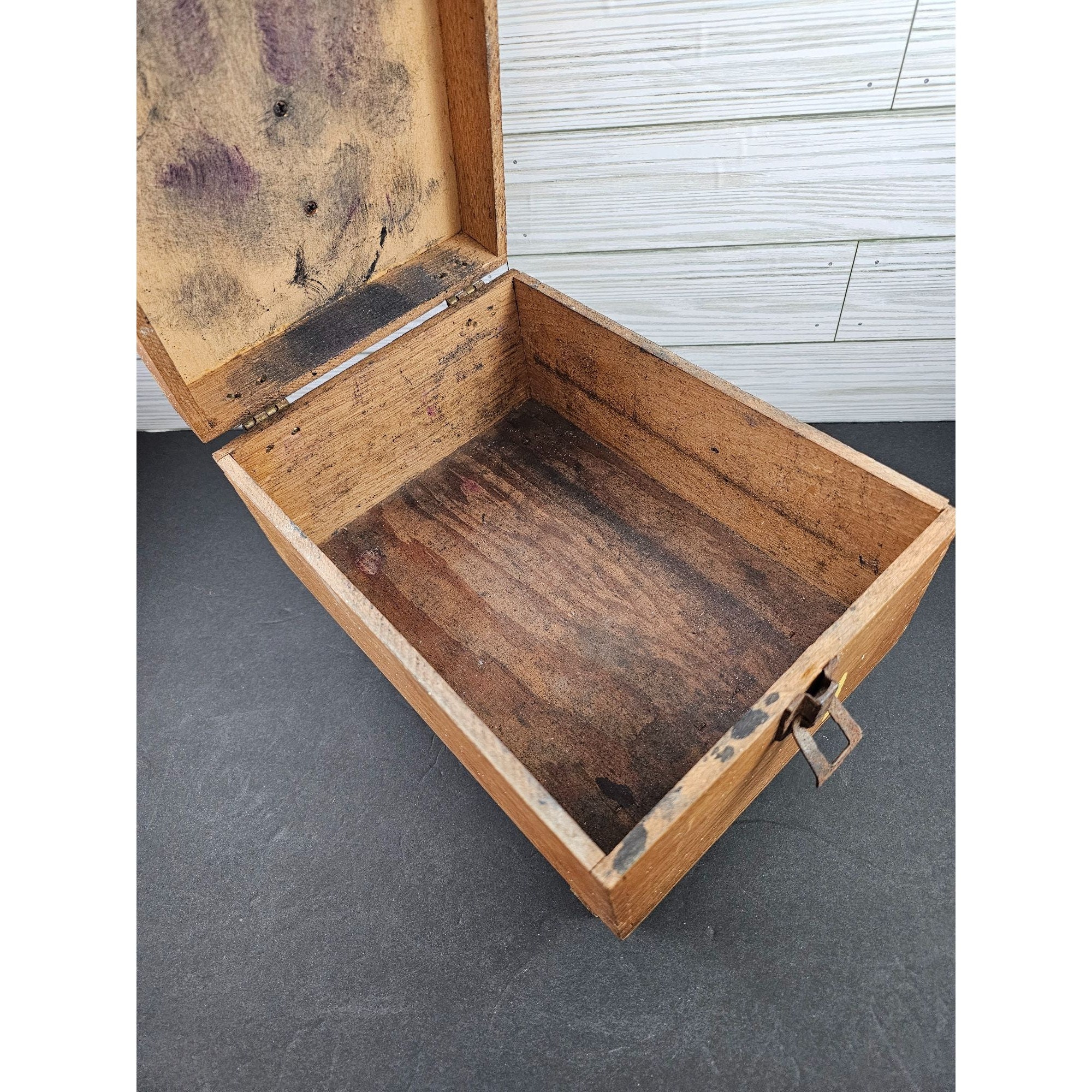Vintage Wooden Shoe Shine Box - Etsy