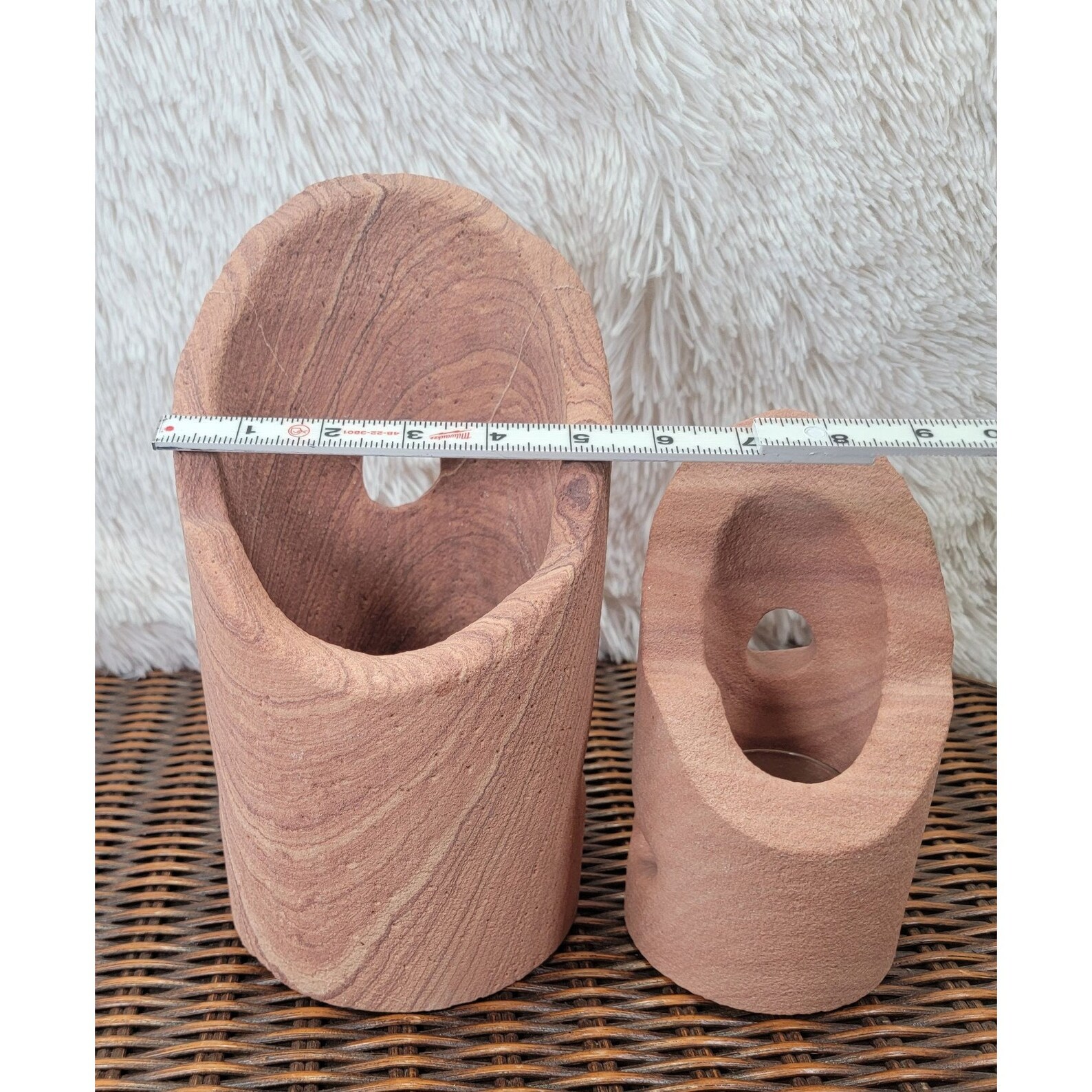 Set of 2, Heavy Sandstone Candle Holders - Etsy