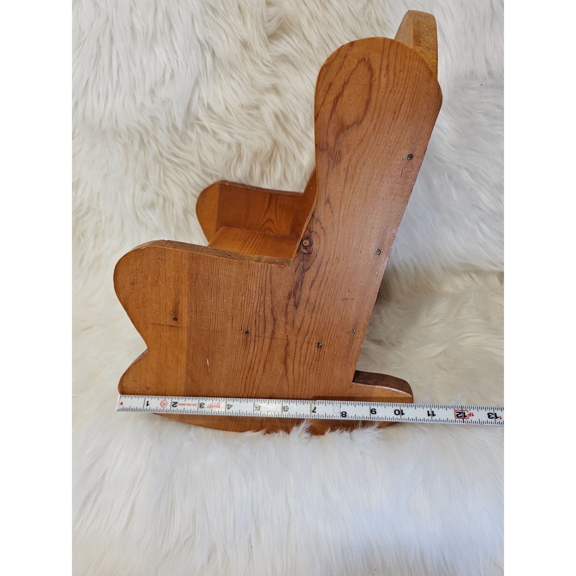 Vintage Wooden Doll Rocking Chair - Etsy