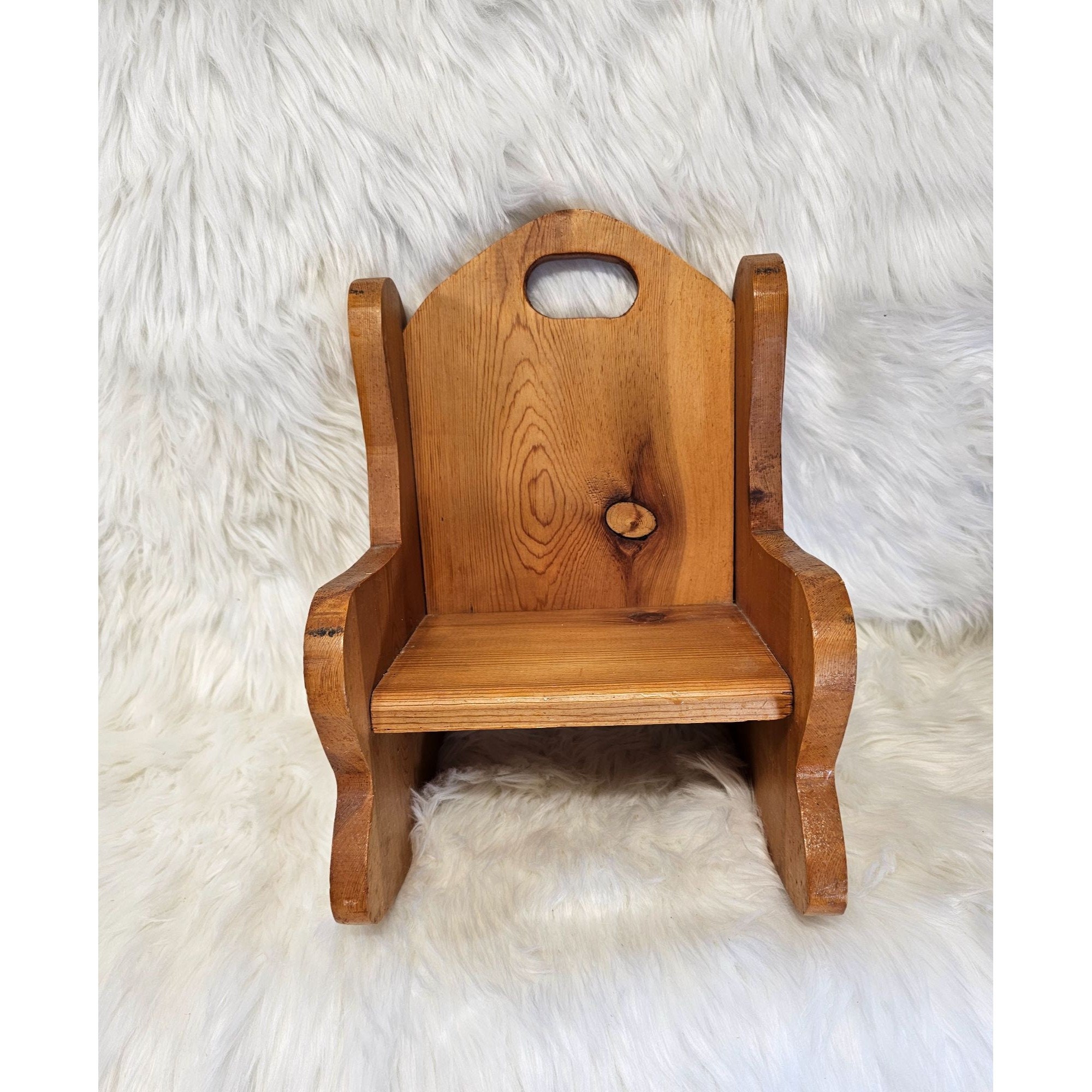 Vintage Wooden Doll Rocking Chair - Etsy