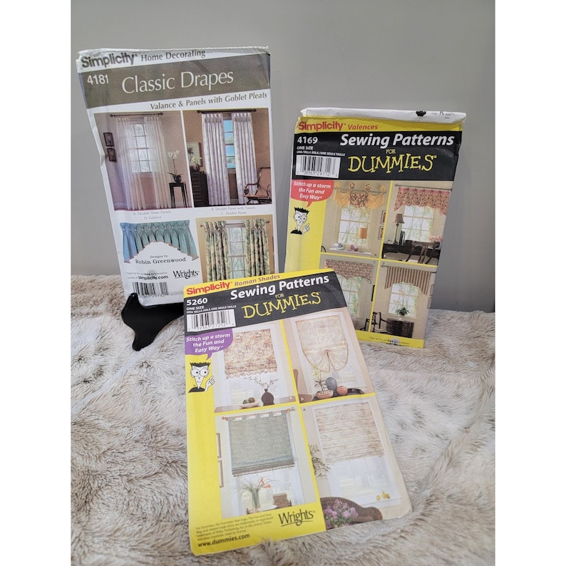 Simplicity Sewing Patterns "for Dummies", Lot of 3, (#5260, #4169, #4181) - Etsy