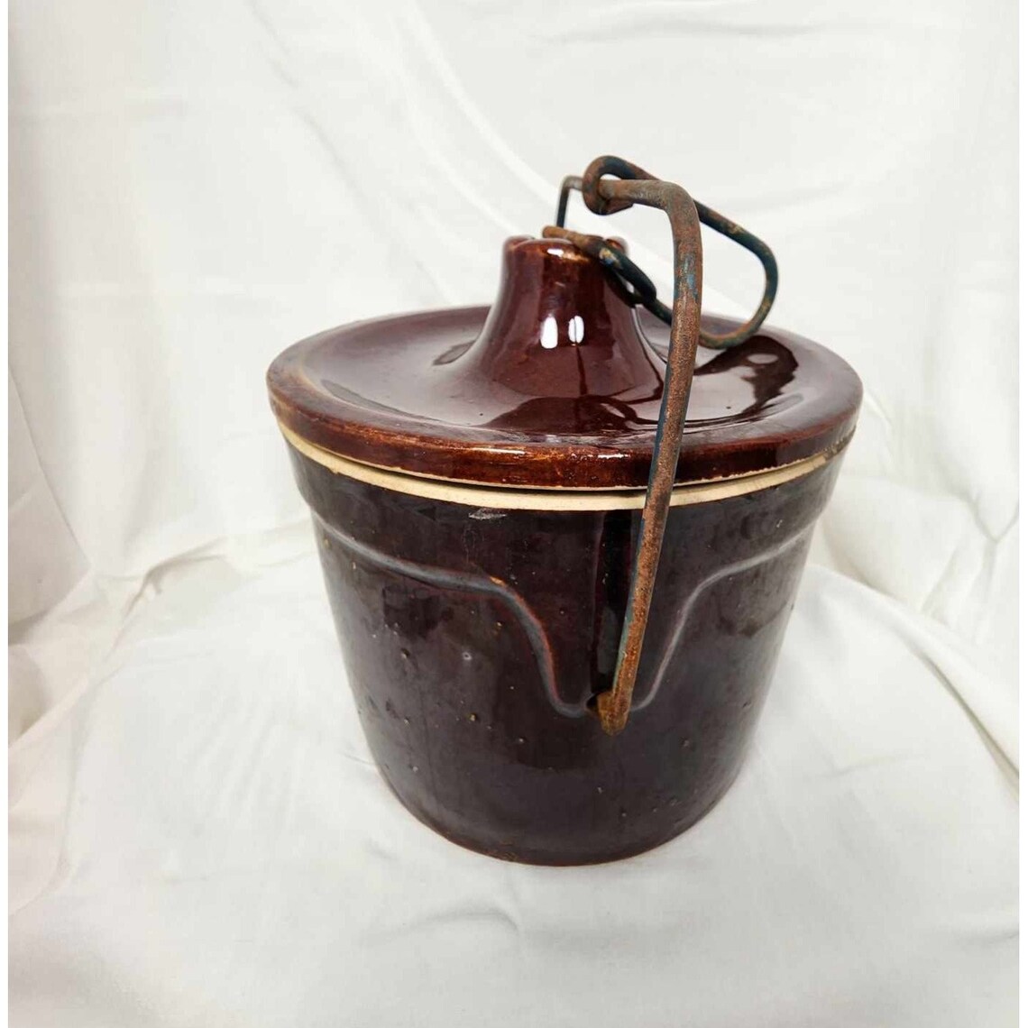 Vintage Stoneware Crock With Latching Lock-seal Lid - Etsy