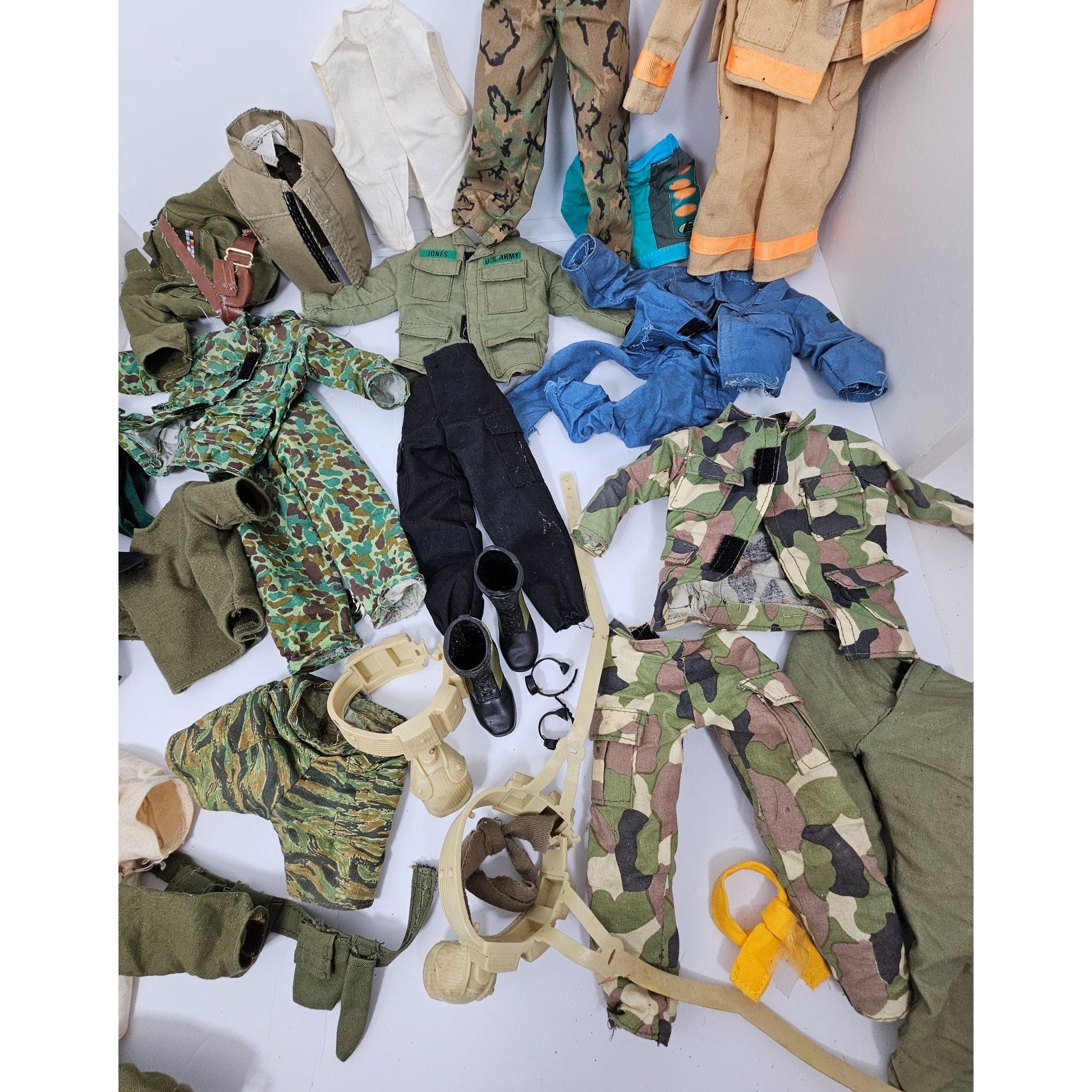 Lot of 70's 80's Vintage Hasbro GI Joe Uniforms, Jackets, Pants ...