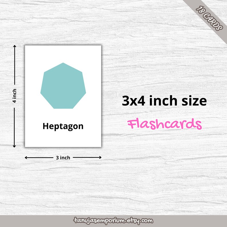 Geometric Shapes Flashcards | Printable Shapes Flashcards | 2D Shapes ...