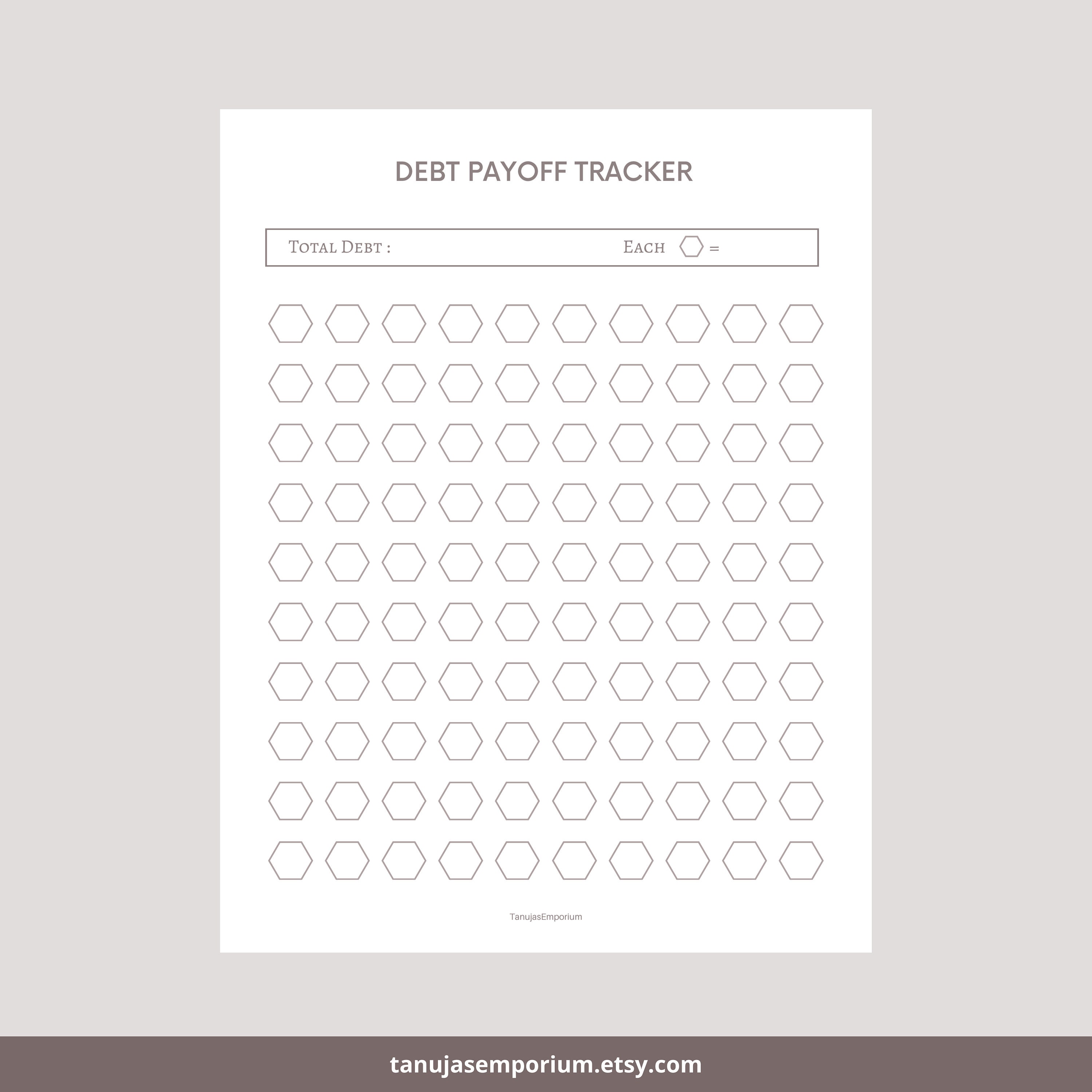 Debt Payoff Challenge Printable Debt Payoff Tracker - Etsy