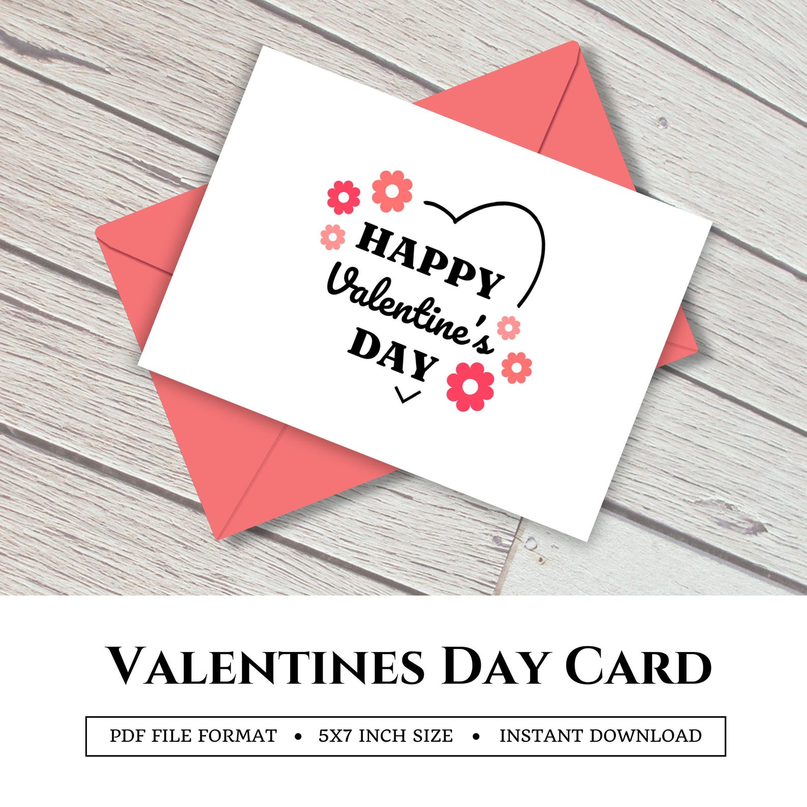 Printable Valentine’s Day Heart Card | Printable Valentine’s Day ...