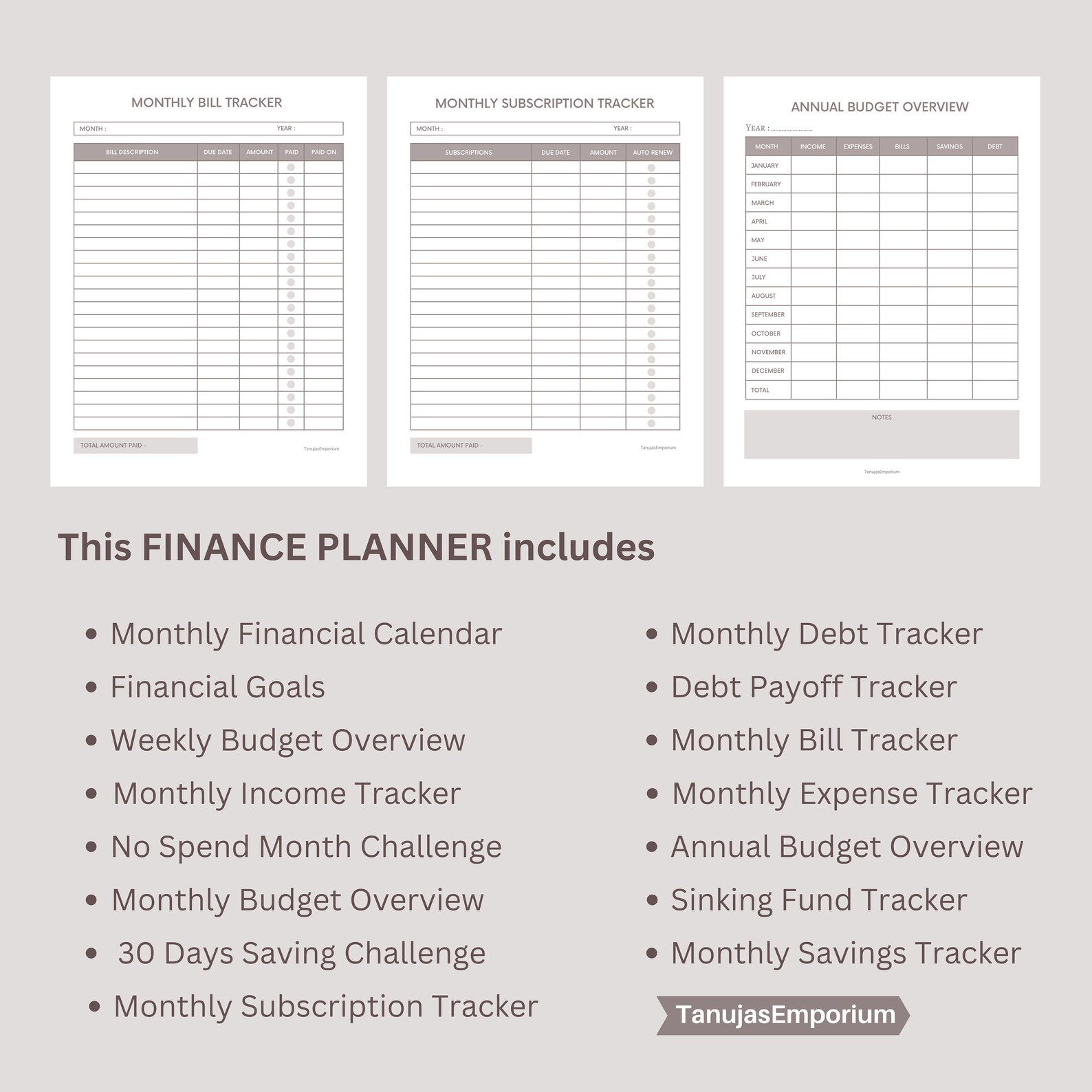 Printable Finance Planner Bundle Printable Finance Planner - Etsy