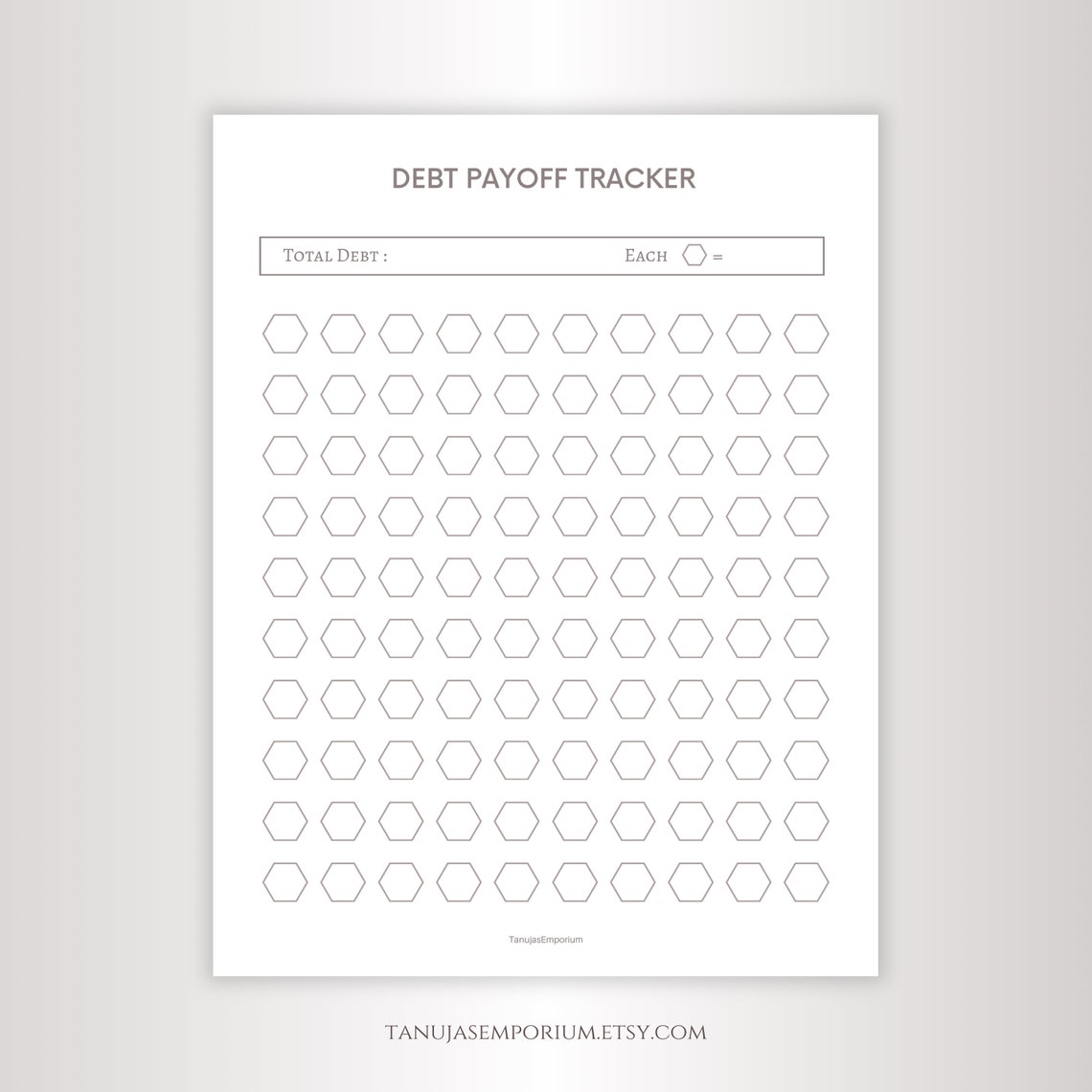 Debt Payoff Challenge Printable | Debt Payoff Tracker - Etsy