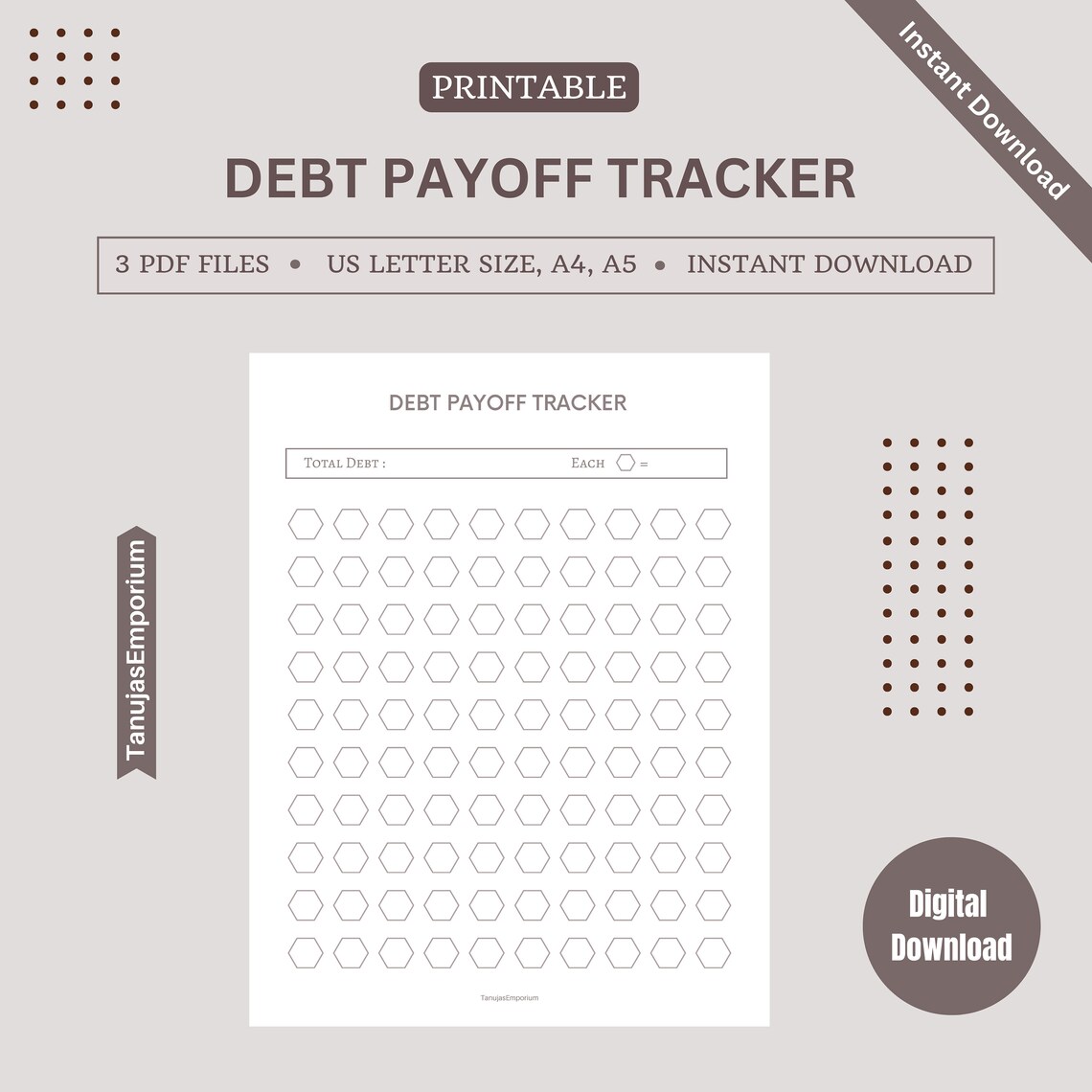 Debt Payoff Challenge Printable Debt Payoff Tracker - Etsy