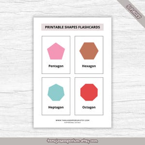 Geometric Shapes Flashcards | Printable Shapes Flashcards | 2D Shapes ...