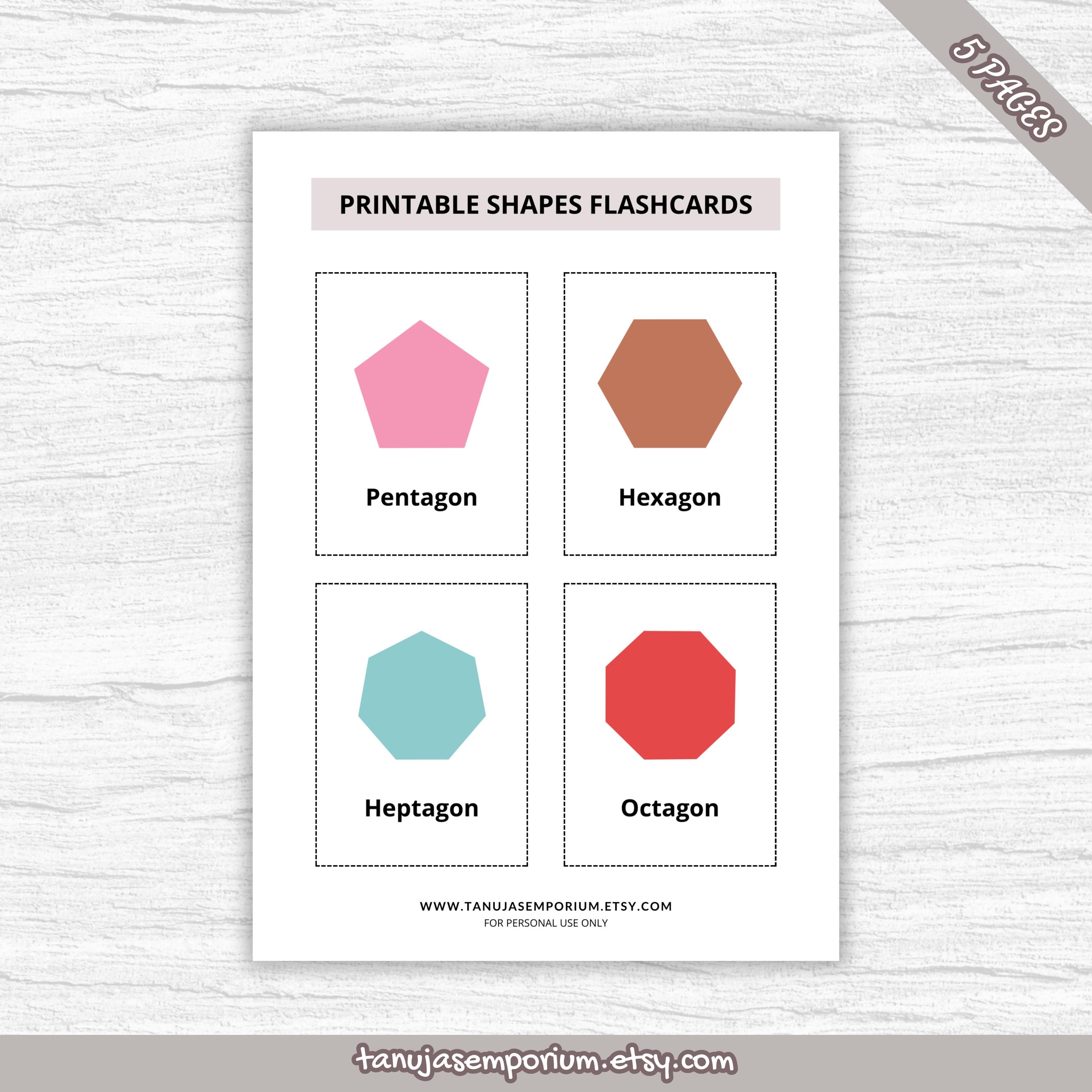 Geometric Shapes Flashcards | Printable Shapes Flashcards | 2D Shapes ...