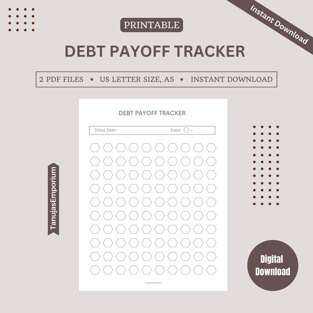 Debt Payoff Challenge Printable Debt Payoff Tracker - Etsy