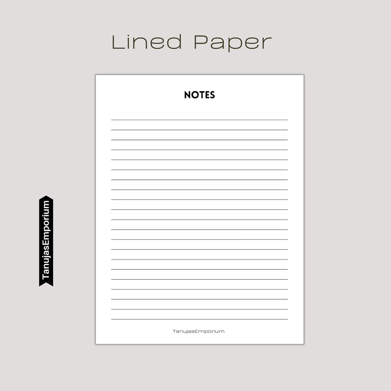 Printable Notebook Paper Pages Printable Lined Paper - Etsy