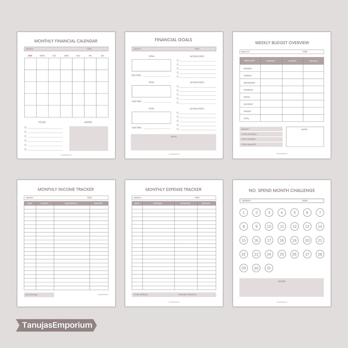 Printable Finance Planner Bundle Printable Finance Planner - Etsy