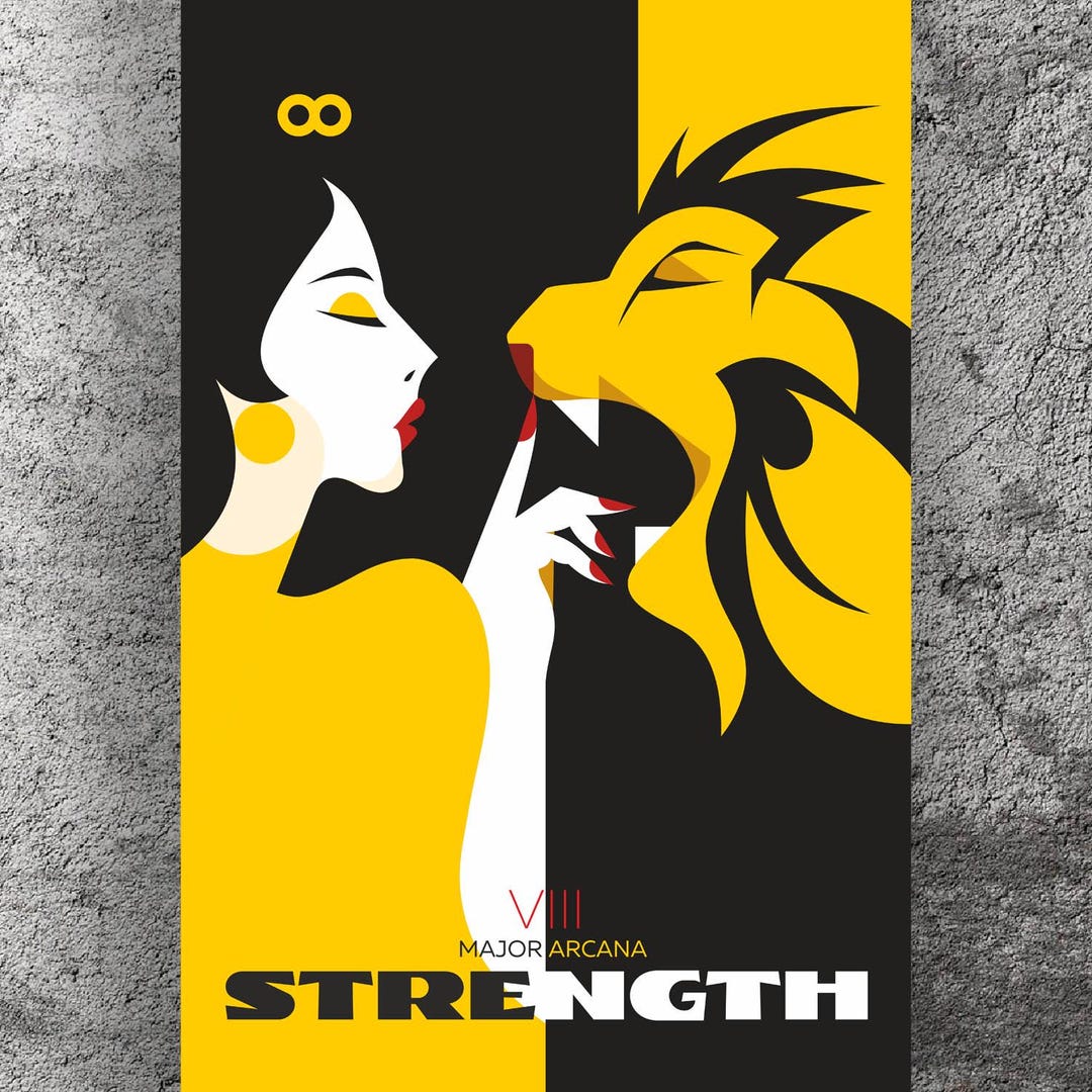 Printable Poster: Tarot Card, Major Arcana Strength, Digital Print Art ...