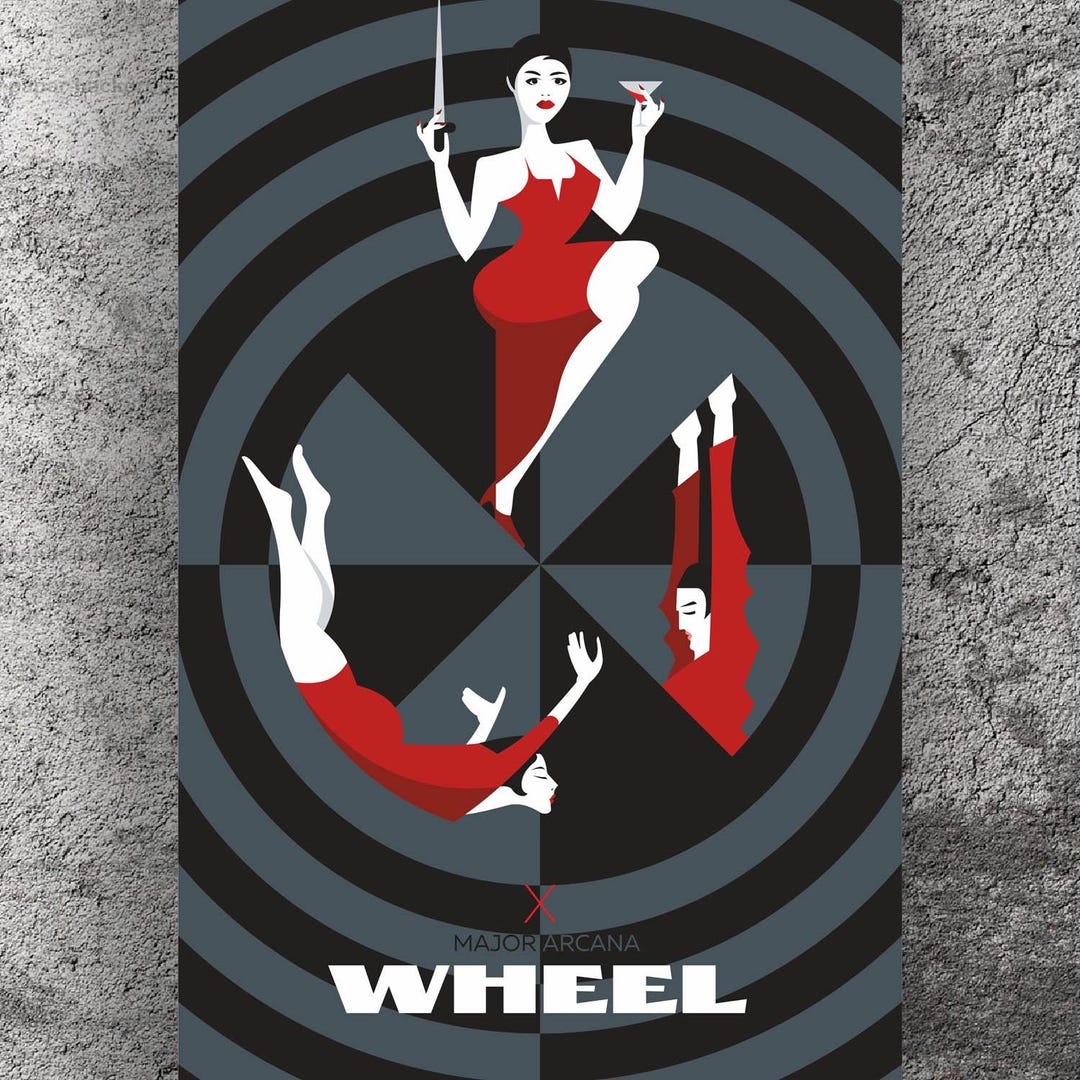 Printable Poster: Tarot Card, Major Arcana Wheel of Fortune, Digital ...