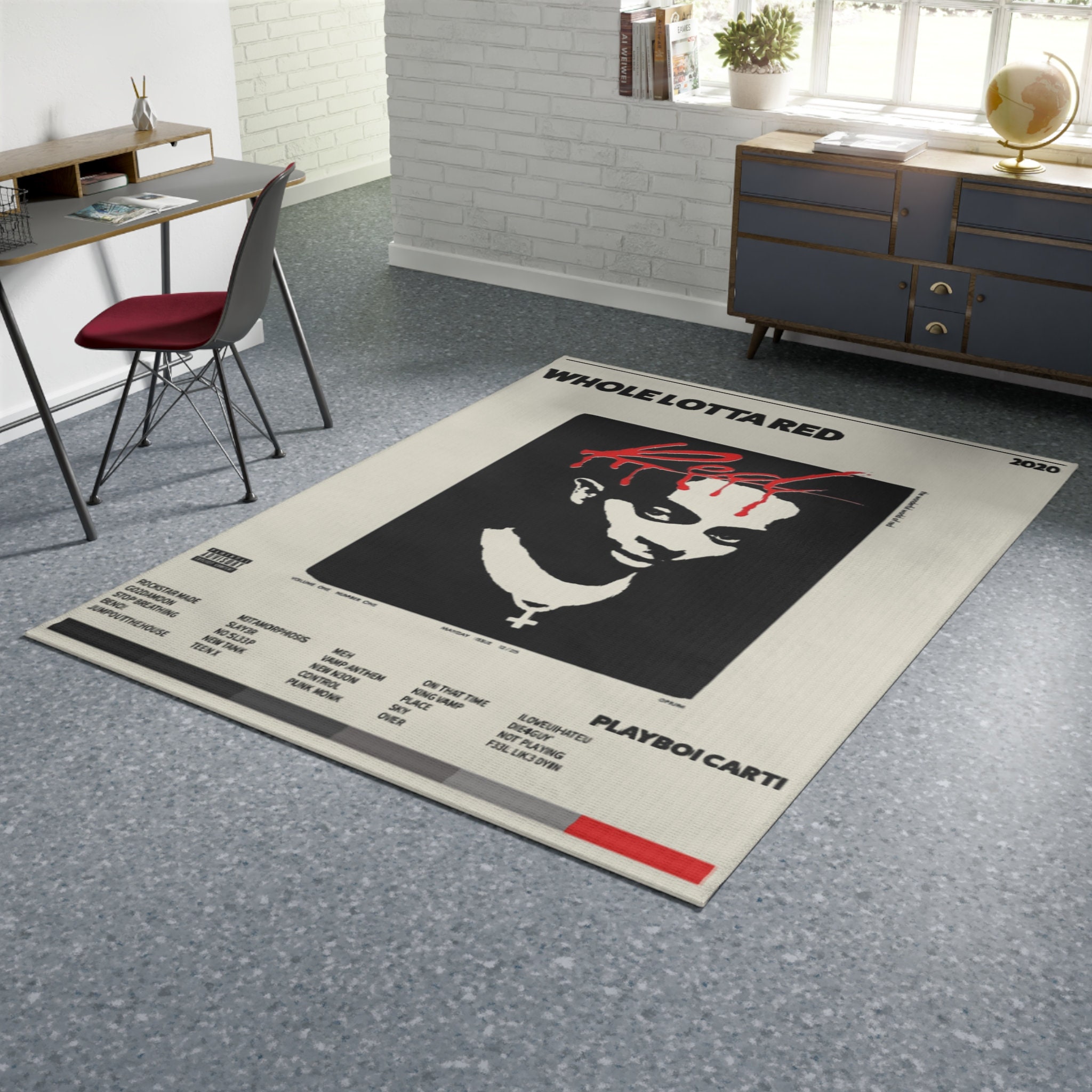 Playboi Carti whole Lotta Red Album Room Rug - Etsy UK