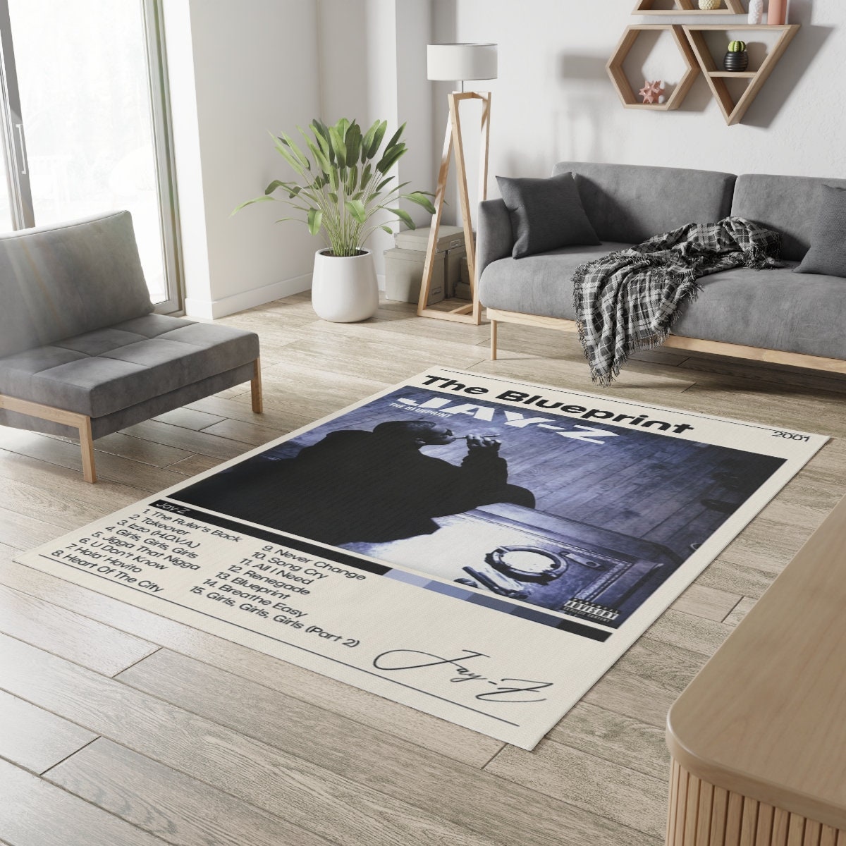 Jay Z the Blueprint Album Room Rug - Etsy