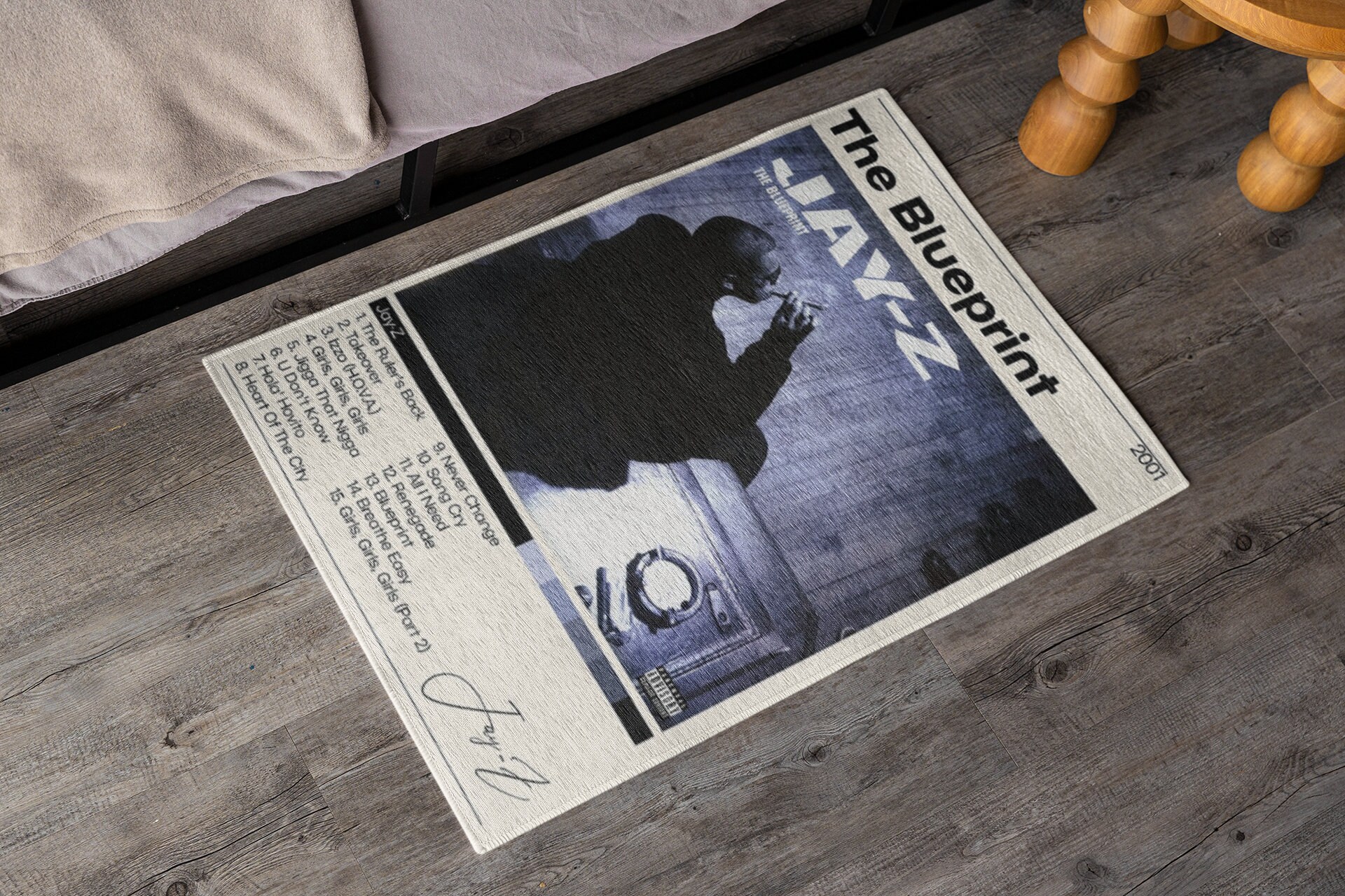 Jay Z the Blueprint Album Room Rug - Etsy