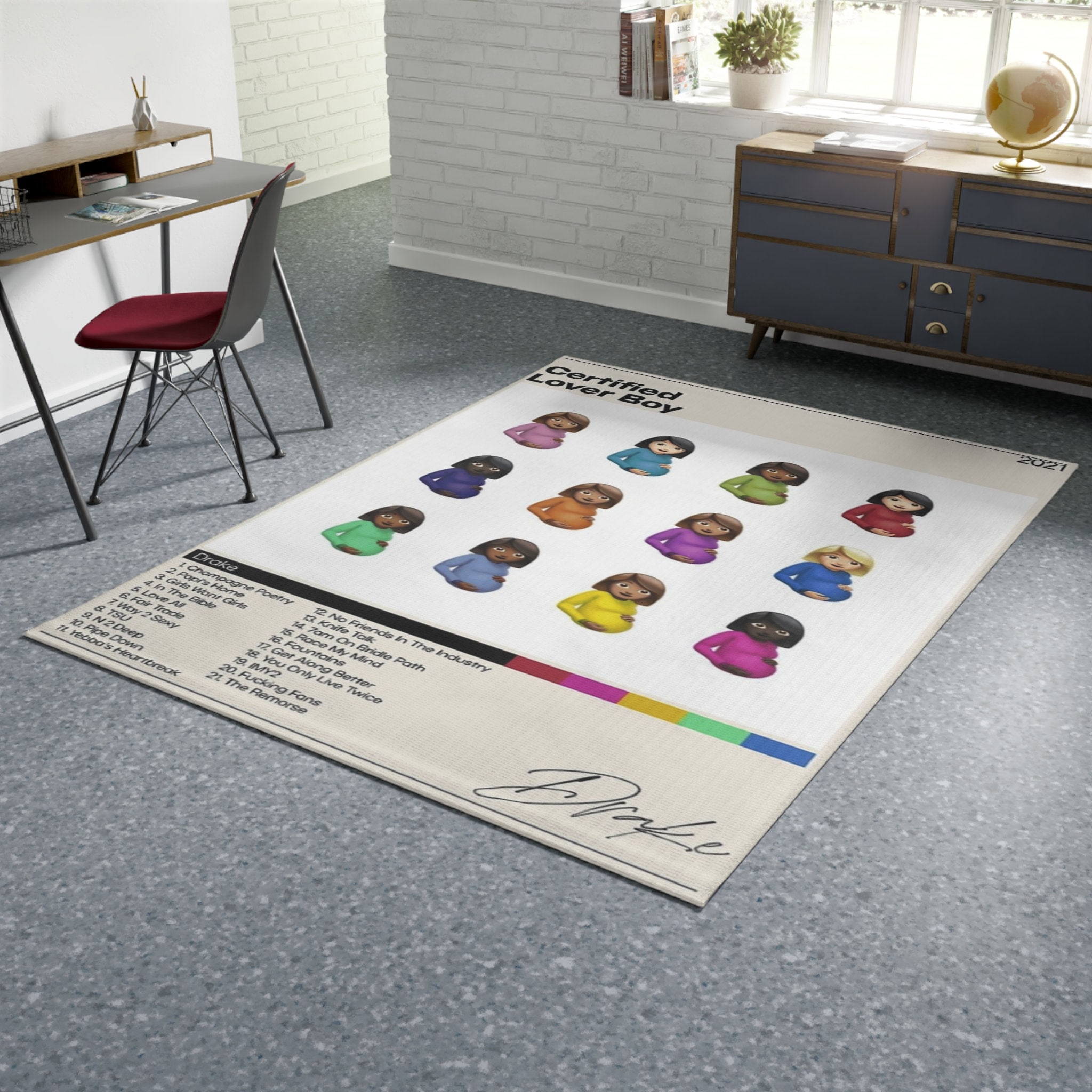 Drake certified Lover Boy Album Cover Track List Room Rug - Etsy Australia