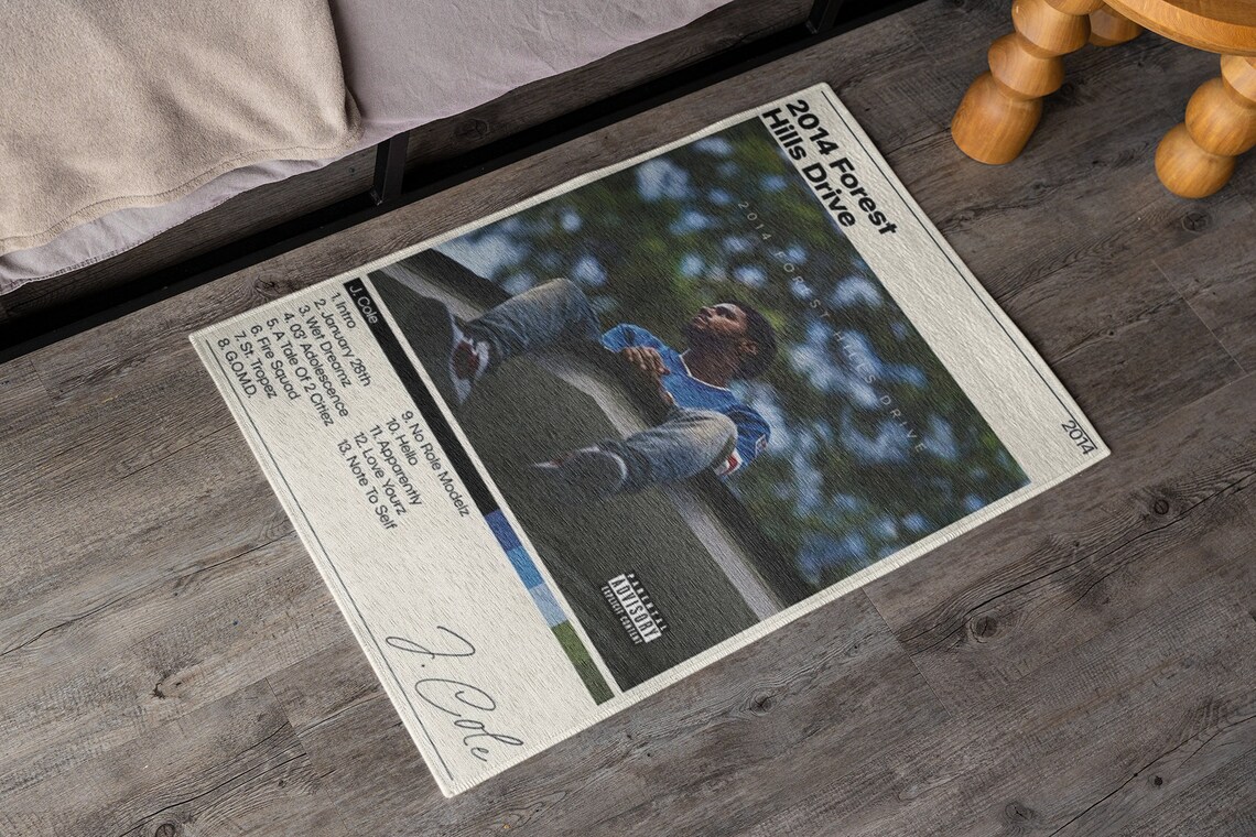 J. Cole 2014 Forest Hill Drive Album Room Rug - Etsy