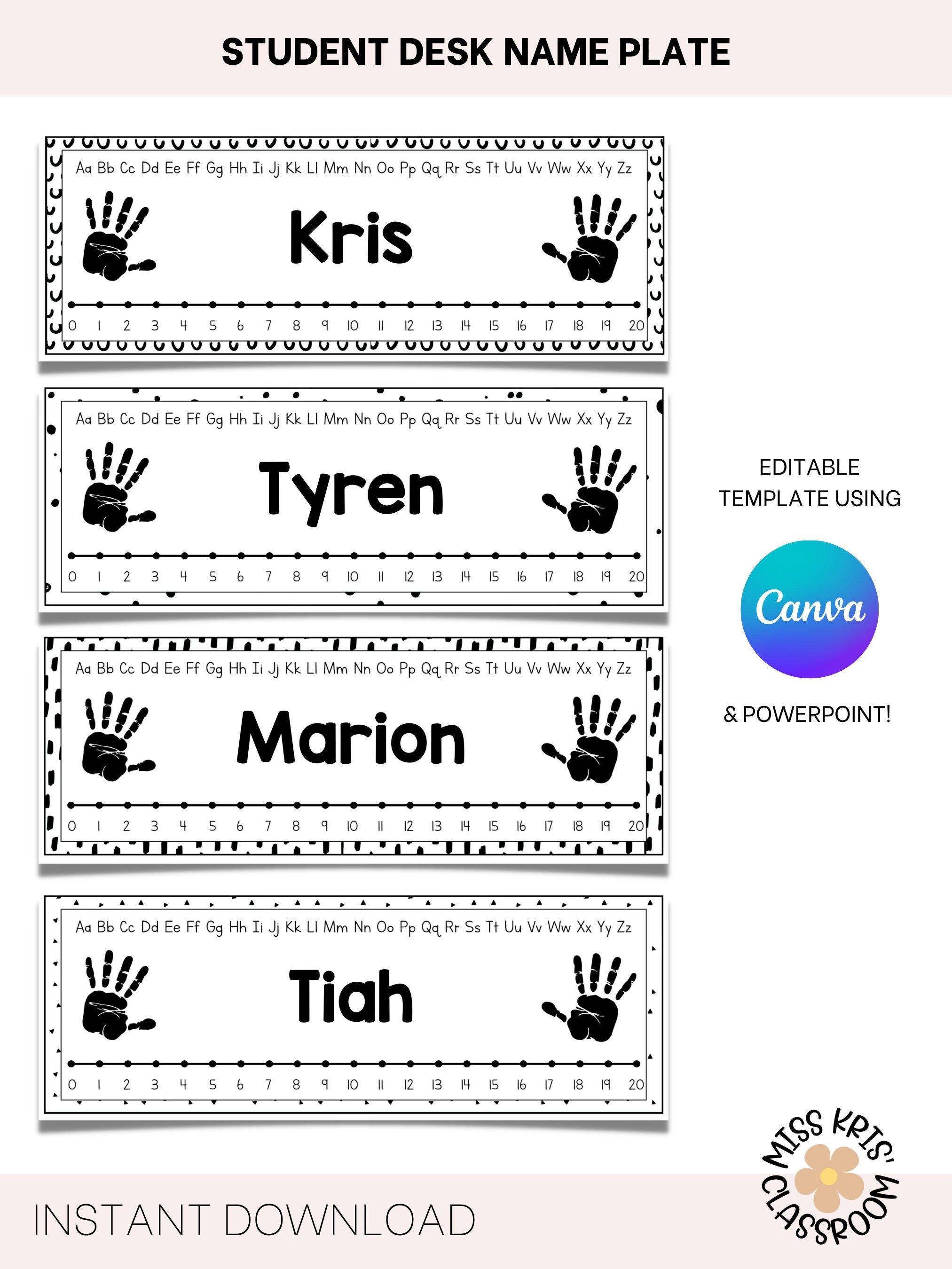 Name Plate Template Powerpoint