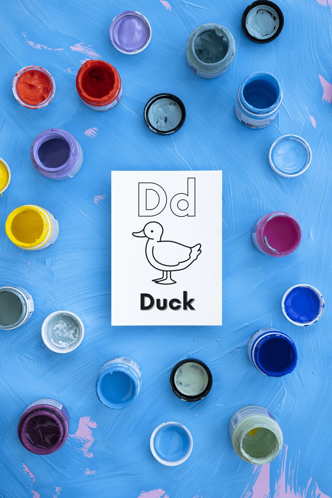 Kids Printable Alphabet Coloring Pages Alphabet Paint Etsy