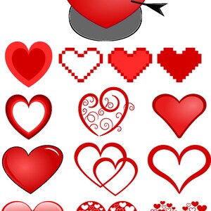 Heart Vector Graphic SVG Bundle. - Etsy