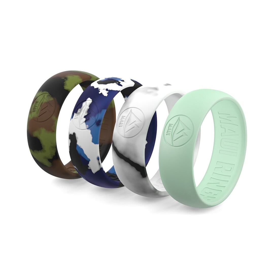 Outdoor Activities Silicone Rings Set, Camo Silicone Ring, Arctic Navy ...