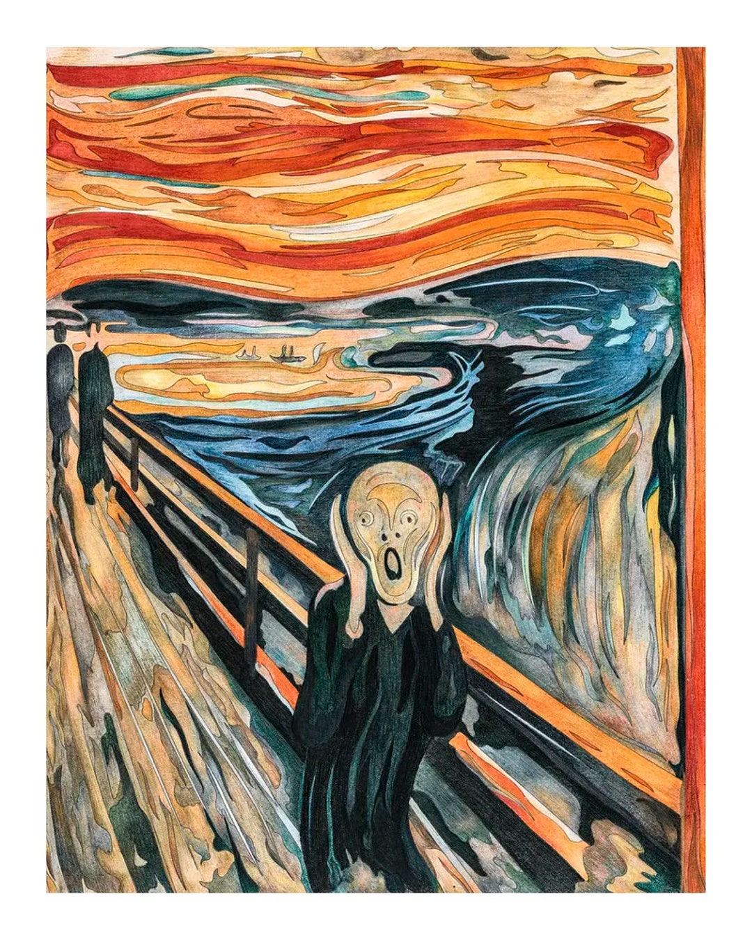The Scream Art by Edvard Munch Exact Replica - Etsy