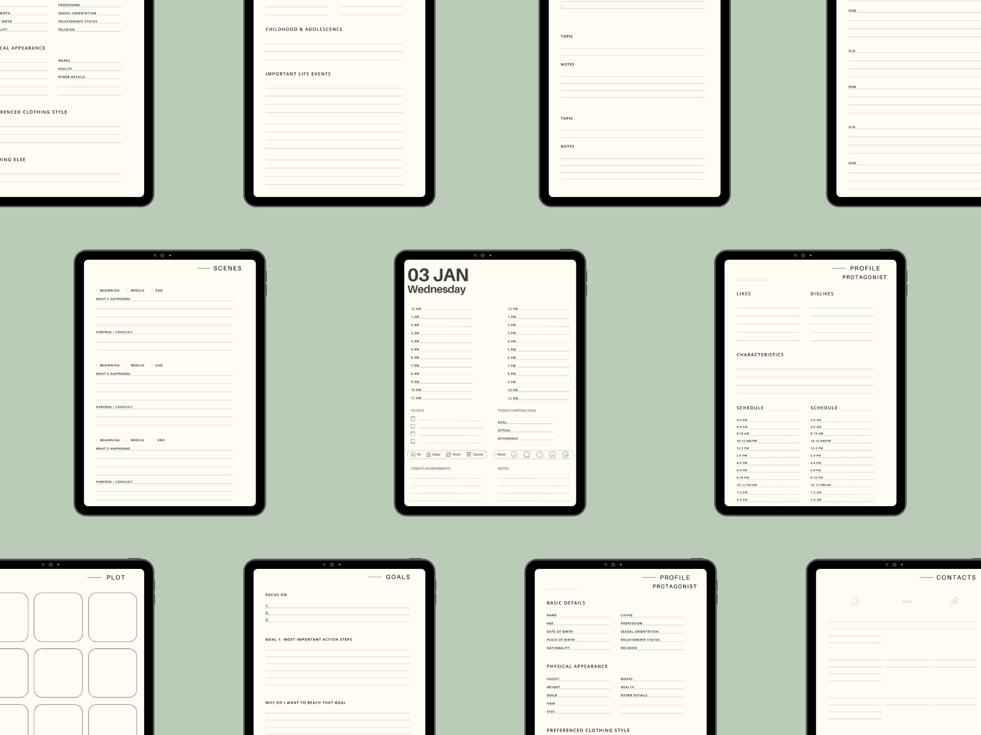 2024 Writers Planner | Author Planner | 2024 Planner | Digital Writing ...