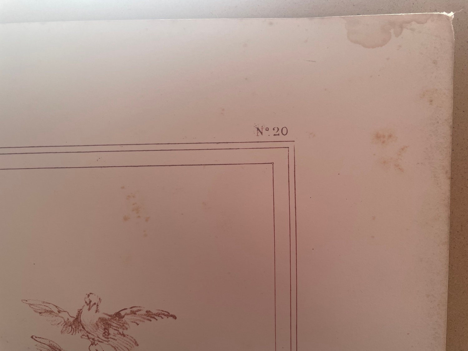 Antique Lithograph Print. Rococo Print. Three Cherubs in Winter ...