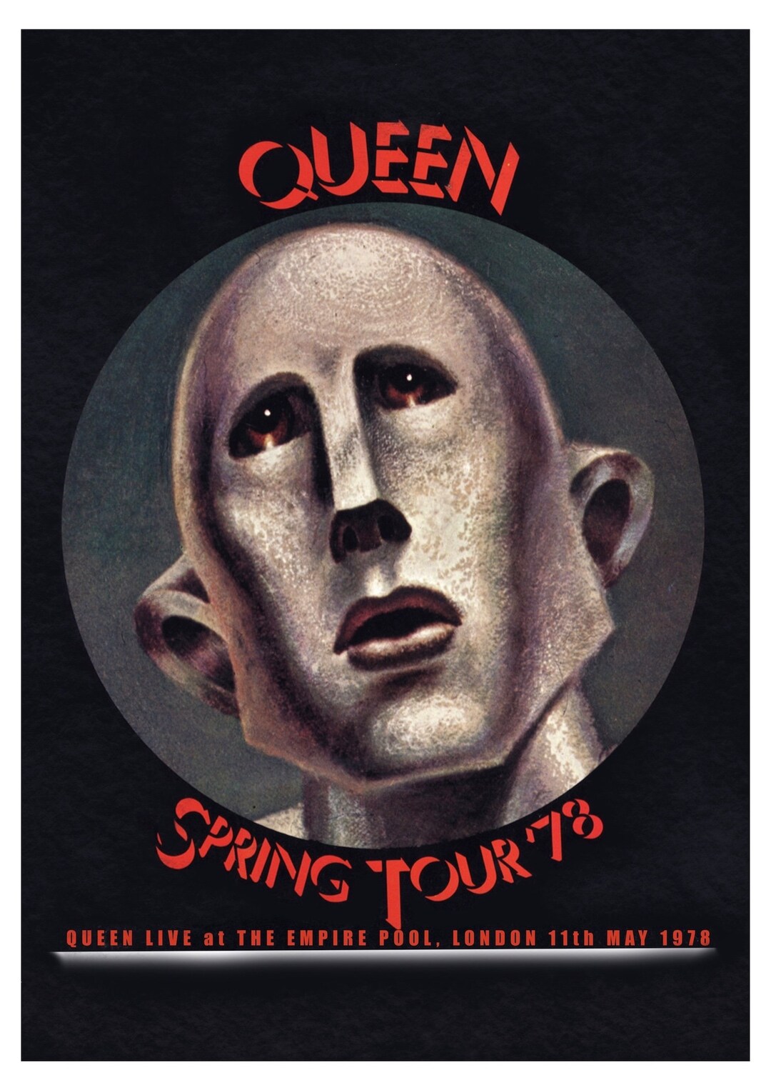 Original Queen Poster Very Rare 1978 London Spring Tour. London Empire ...