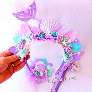 Mermaid Crown, Birthday Photoshoot, Toddler Birthday , Mermaid Theme ...