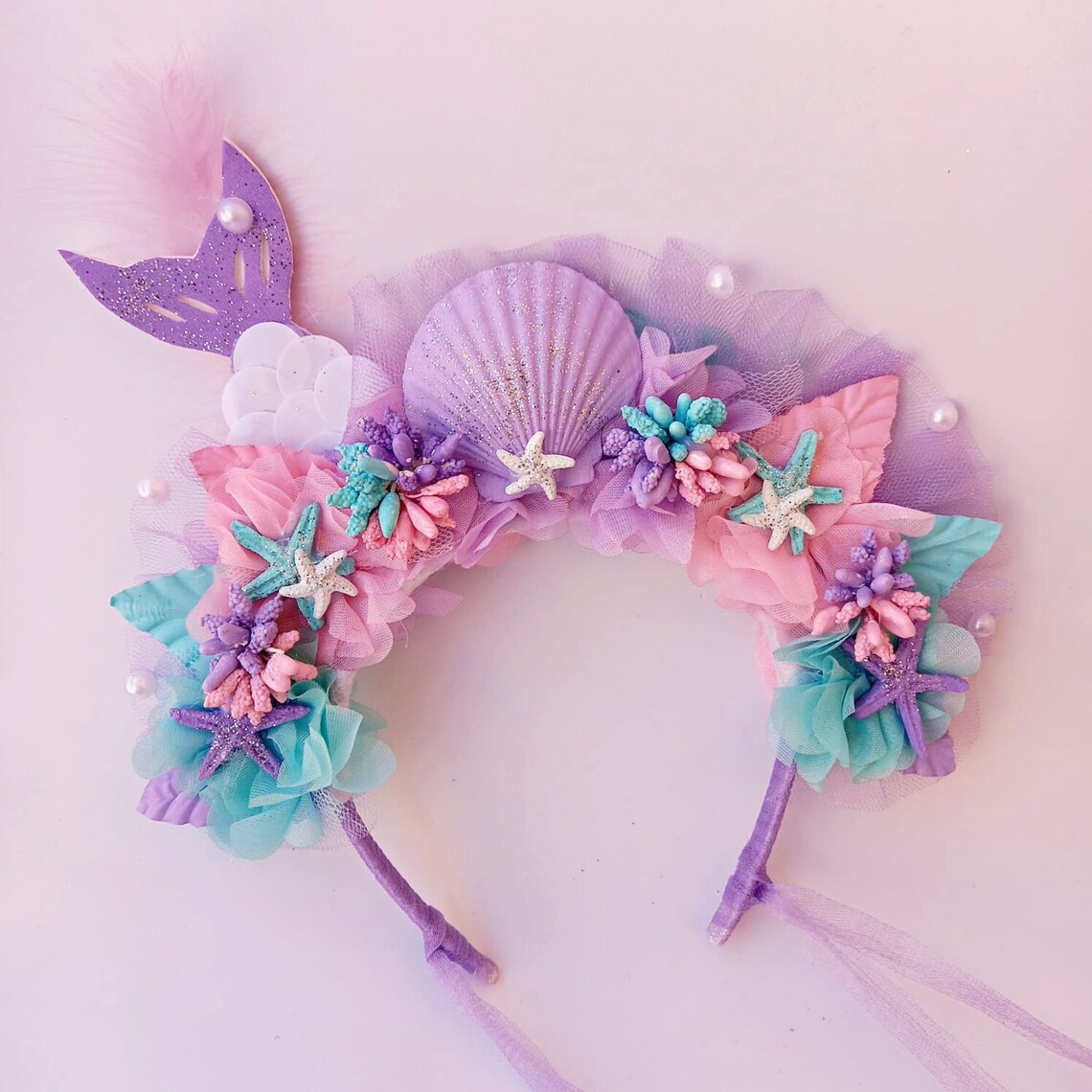 Mermaid Crown Girl Mermaid Outfit Toddler Birthday Mermaid - Etsy