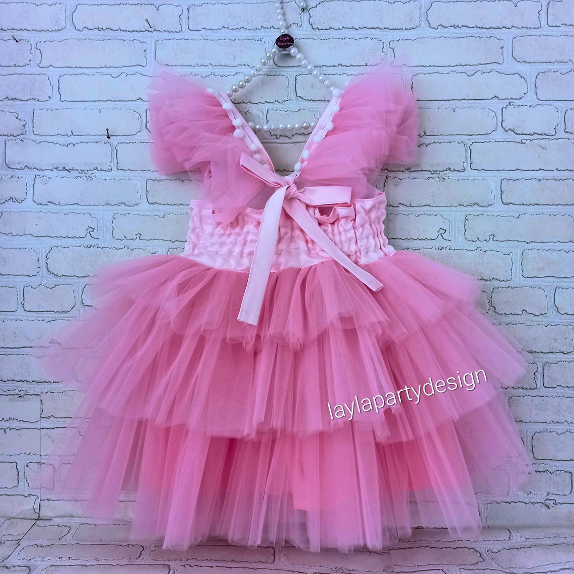 Handmade Pink Mini Mouse Tutu Dress With Headband : Polka Dot Birthday ...