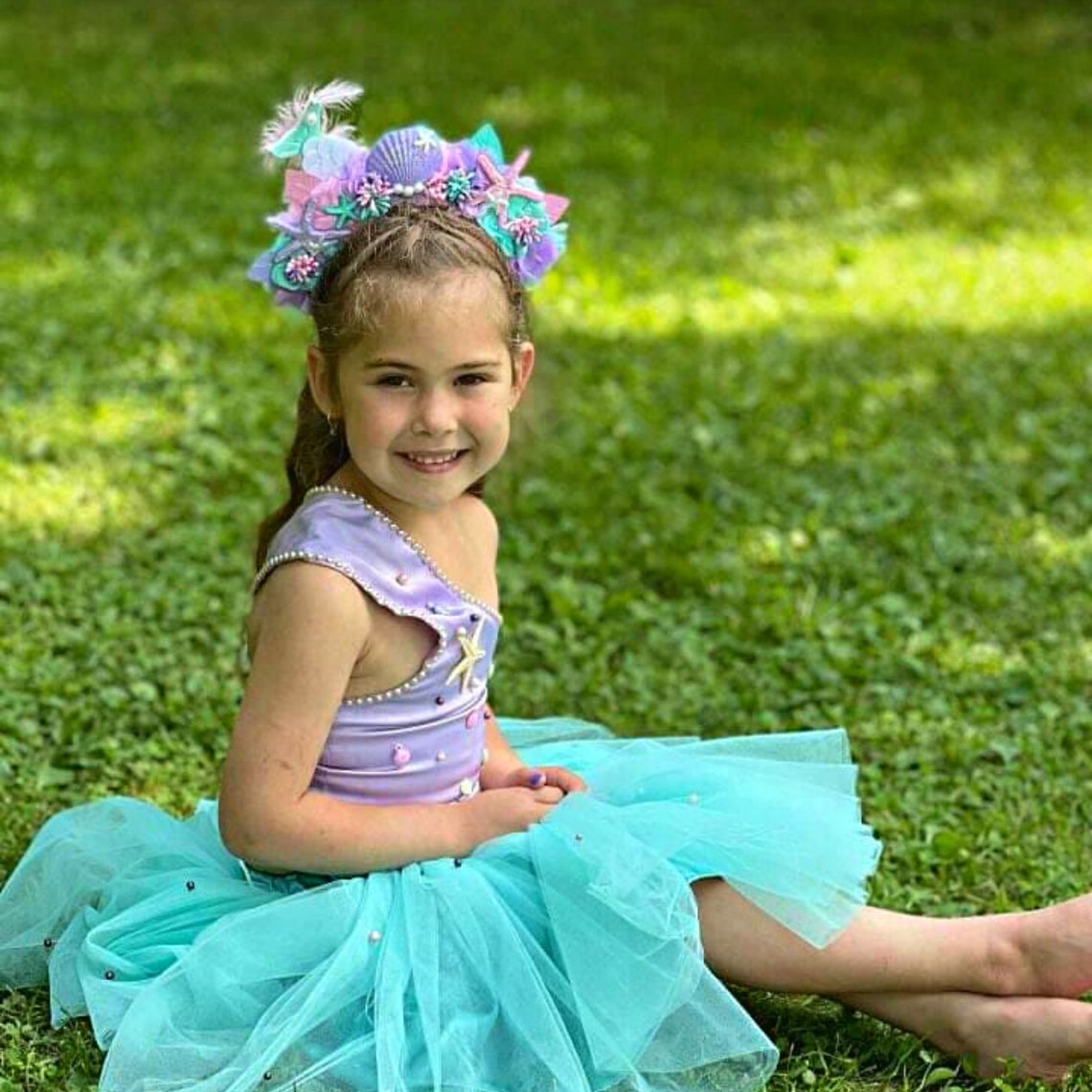 Mermaid Crown Girl Mermaid Outfit Mermaid Toddler Birthday - Etsy