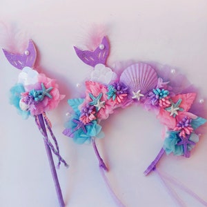 Mermaid Crown, Girl Mermaid Outfit, Toddler Birthday , Mermaid Theme ...