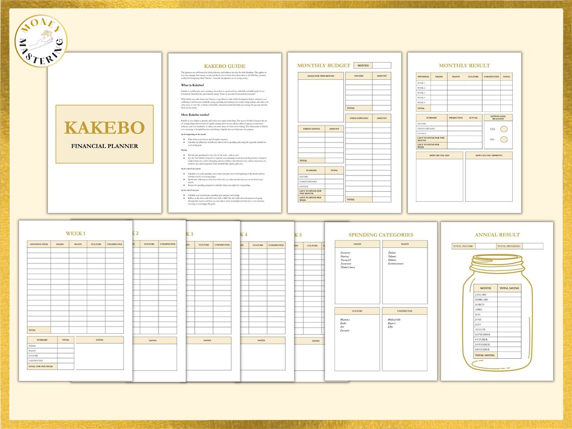 Kakebo Financial Planner Printable, Kakebo Budget Journal, Kakebo ...
