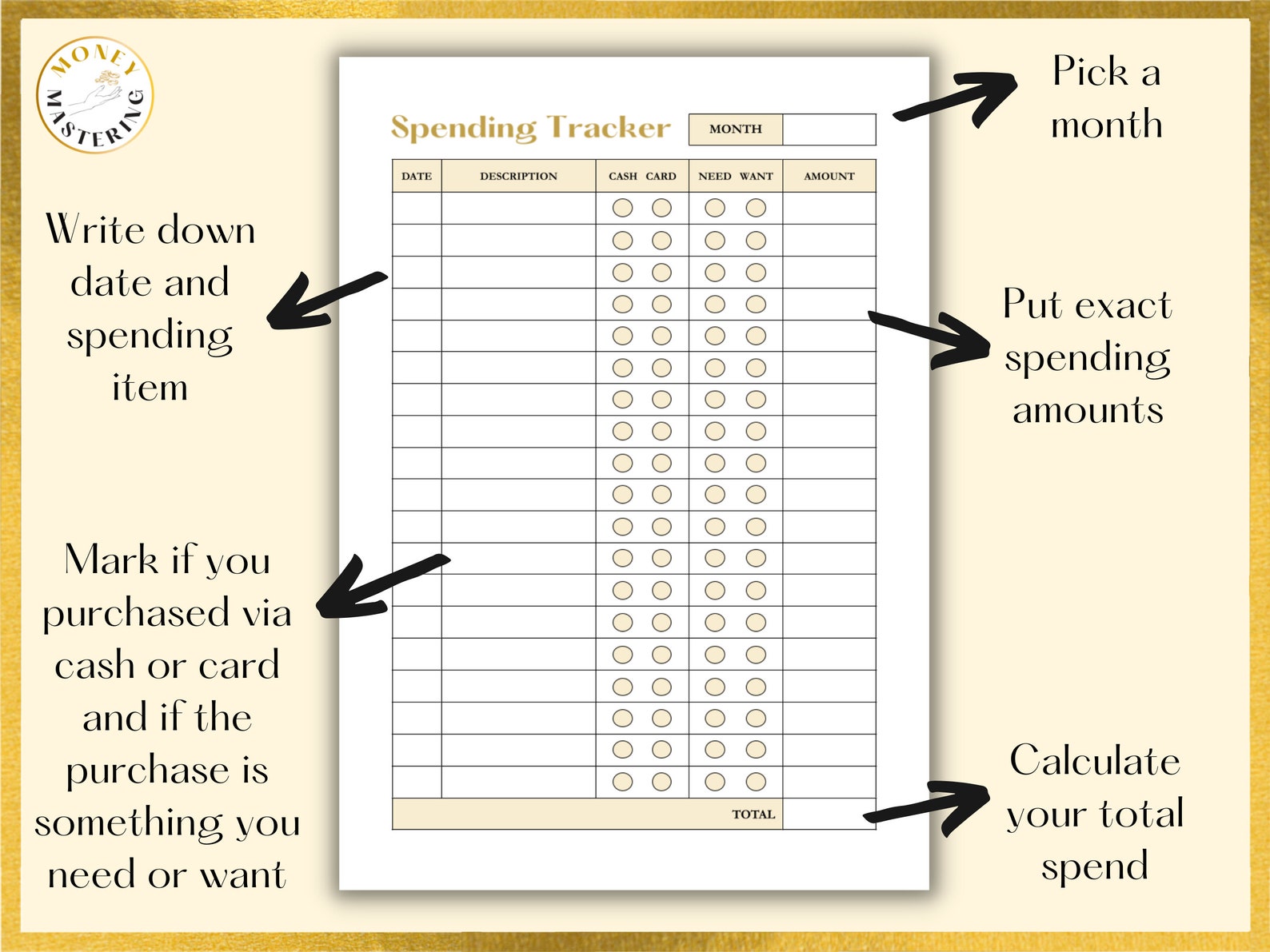 Printable Spending Tracker, Expense Tracker, Spending Journal, Spending ...